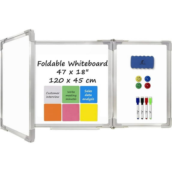 Whiteboard Set - Dry Erase Board x 18 in with 1 Dry Wipe Eraser, 4 ...