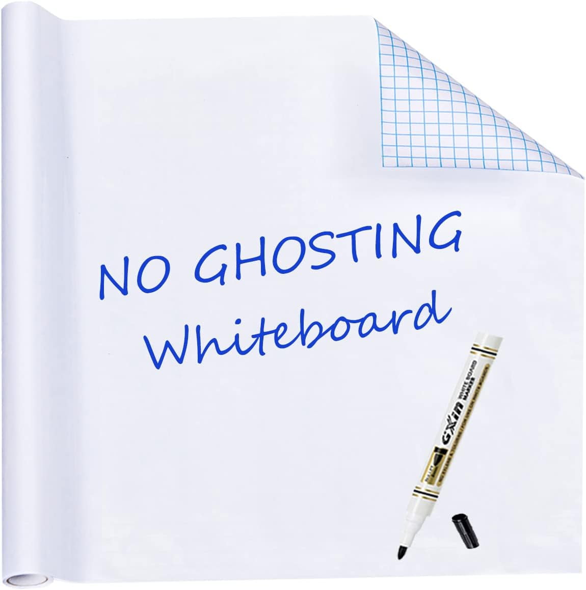 Whiteboard Sticker for Wall 18" x 79" Dry Erase Board Wallpaper Peel ...
