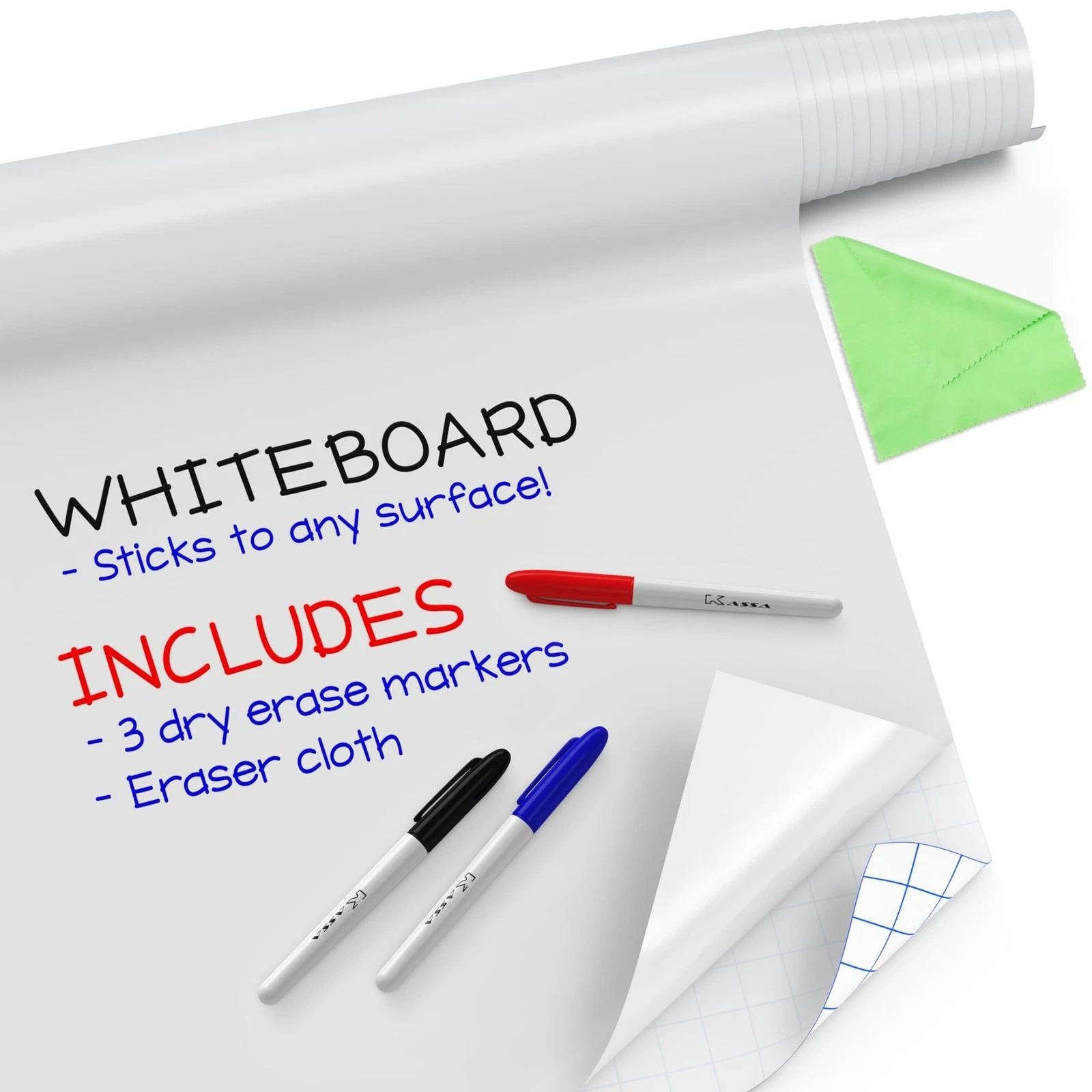 Whiteboard Wallpaper Sticker Roll, 1.4 feet x 8 feet - Walmart.com