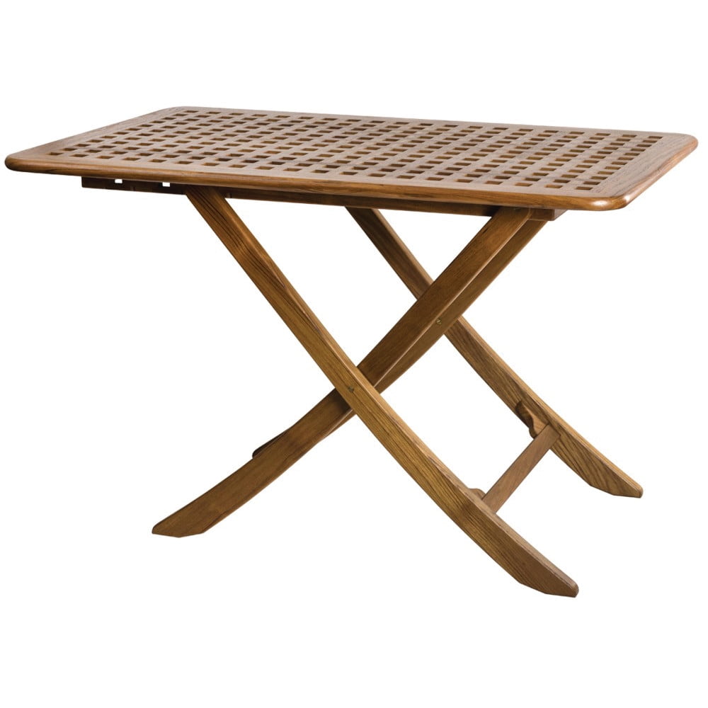 Whitecap 63056 Teak Menora Rectangular Table with Grate Top - Walmart.com