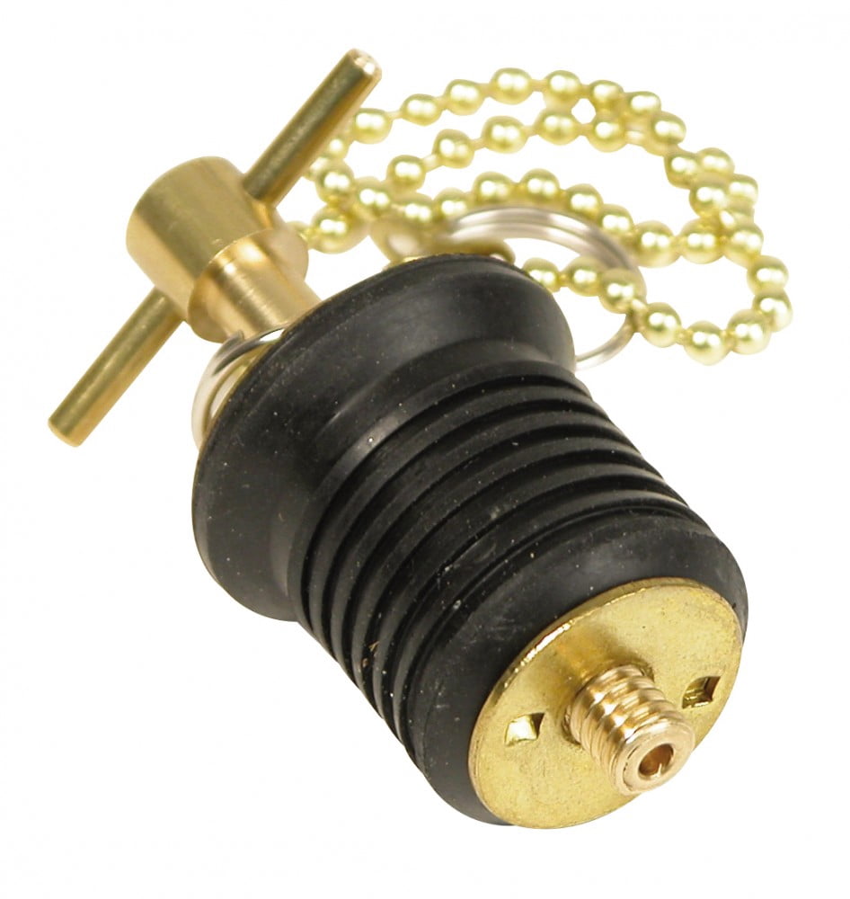 WhiteCap S-0293C Boat Drain Plug Bailer 1 " Diameter Brass w/ 8 Inch ...