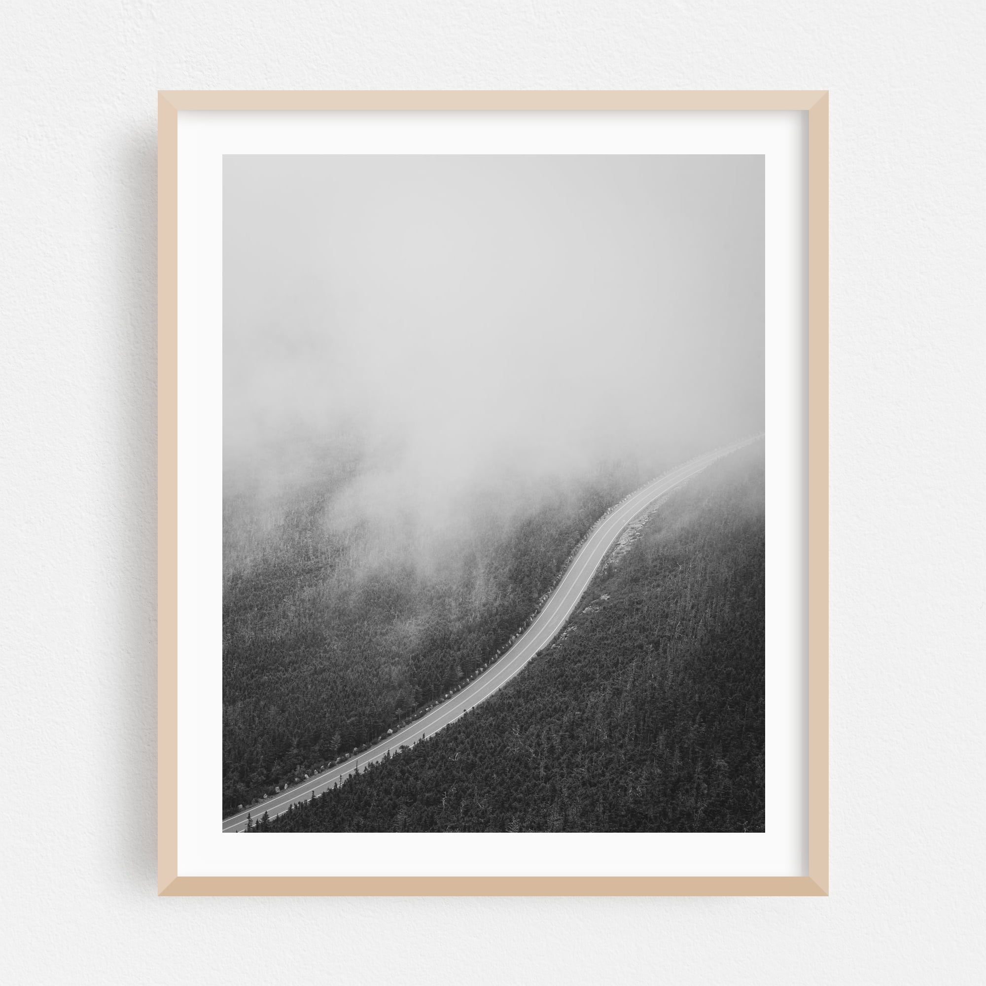 Whiteface in Fog B&W - Wilmington New York Photography Black and White ...