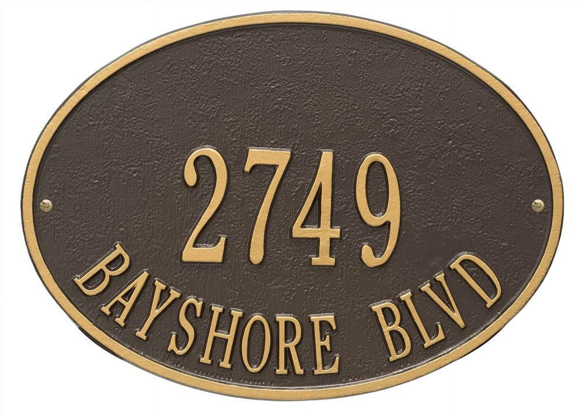 Whitehall 2923OG Hawthorne Oval - Standard Wall - Two Line in Bronze ...