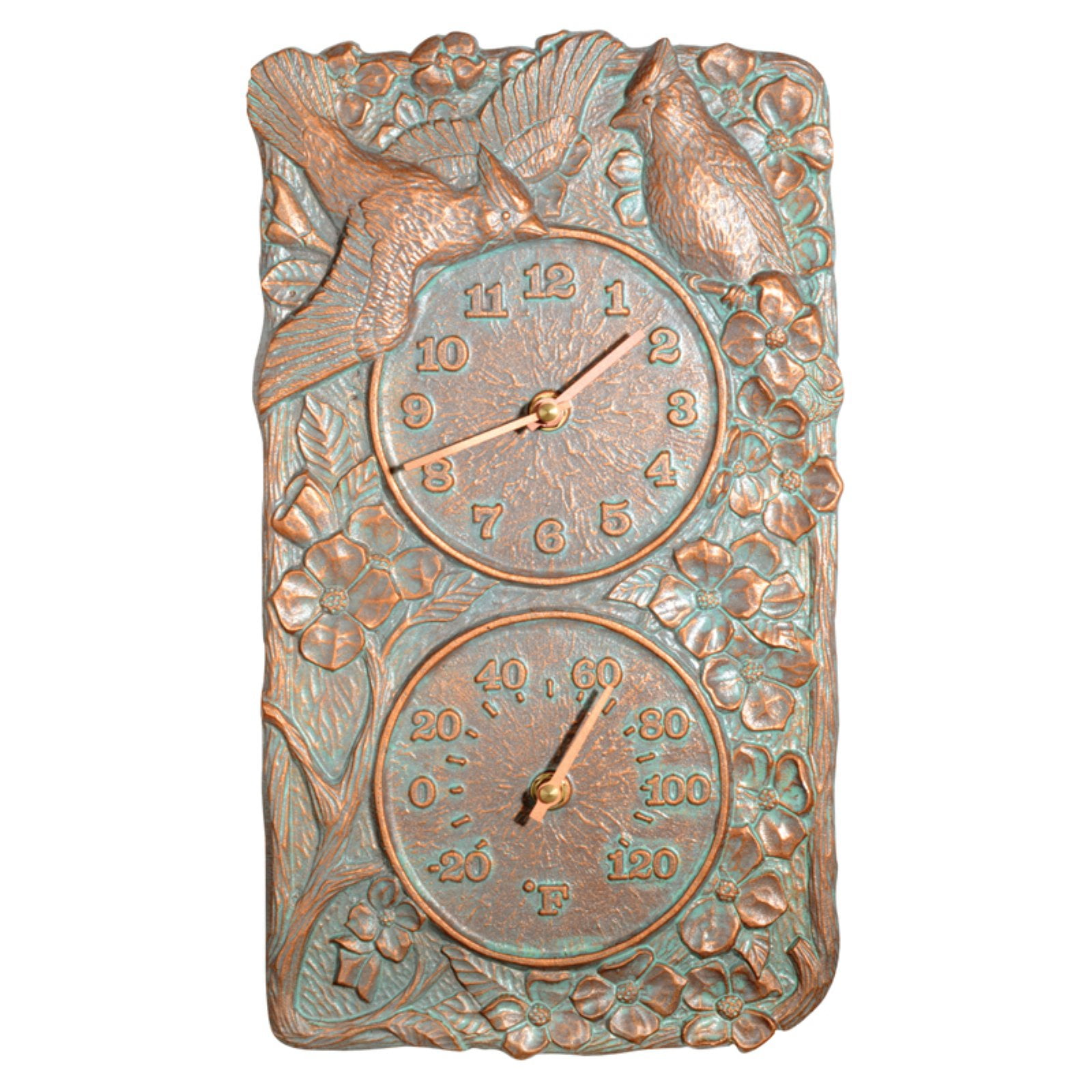 Whitehall Cardinal Thermometer and Clock Copper Verdi - Walmart.com