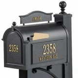 Whitehall Deluxe Mailbox Post & Brackets, Black - Walmart Business Supplies