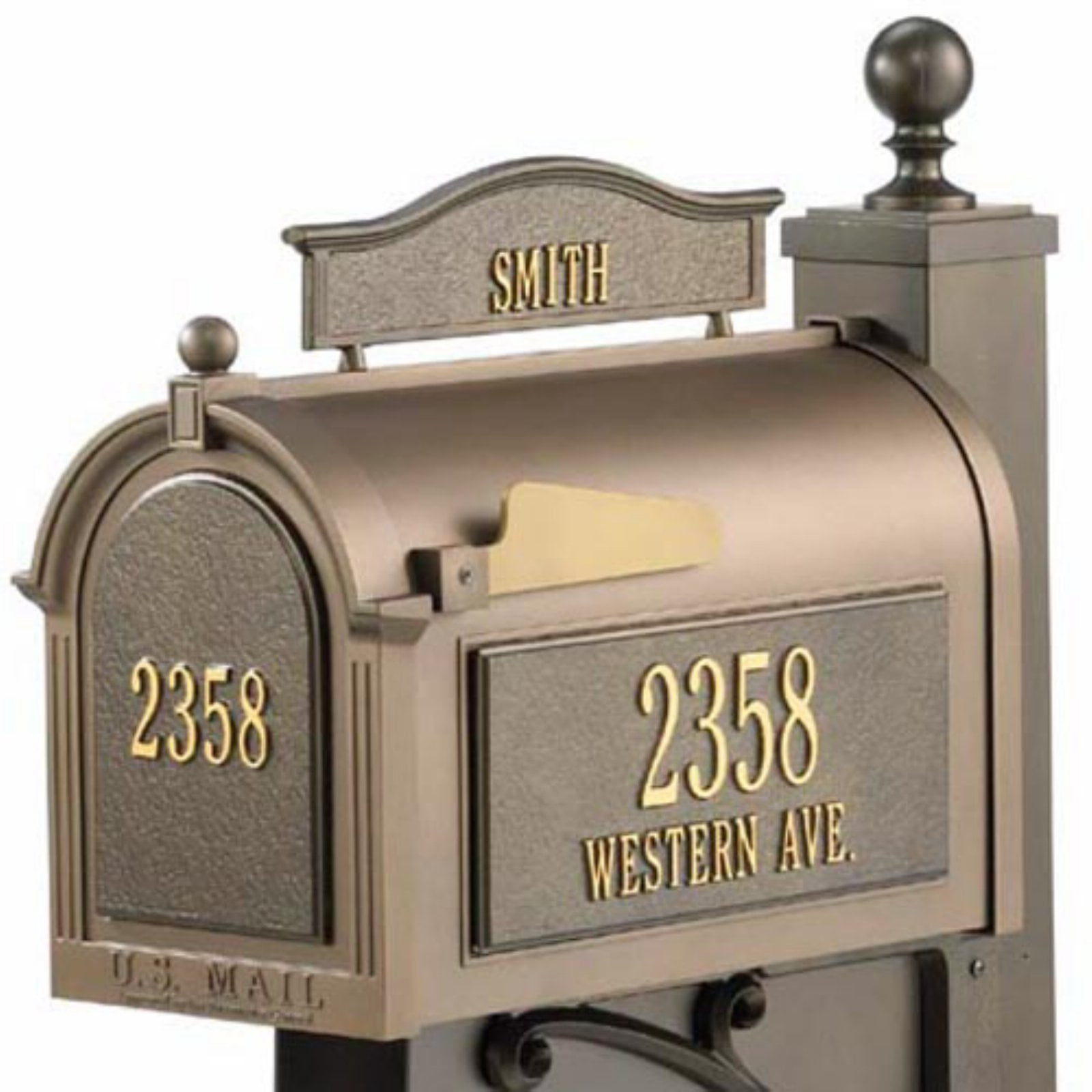 Whitehall Deluxe Mailbox Post & Brackets, French Bronze - Walmart.com
