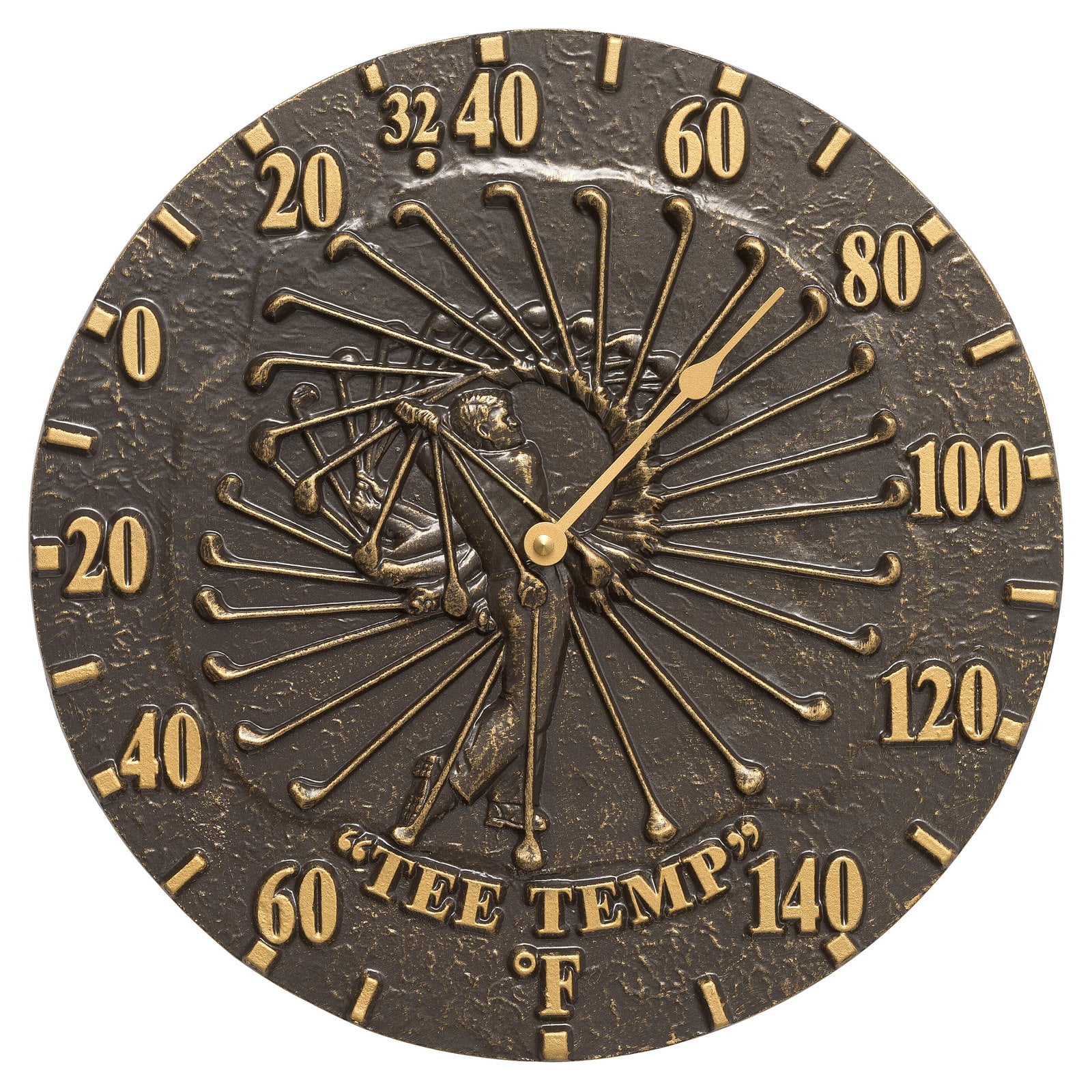 Whitehall Golfer Swing Thermometer, French Bronze, 12" dia. - Walmart.com
