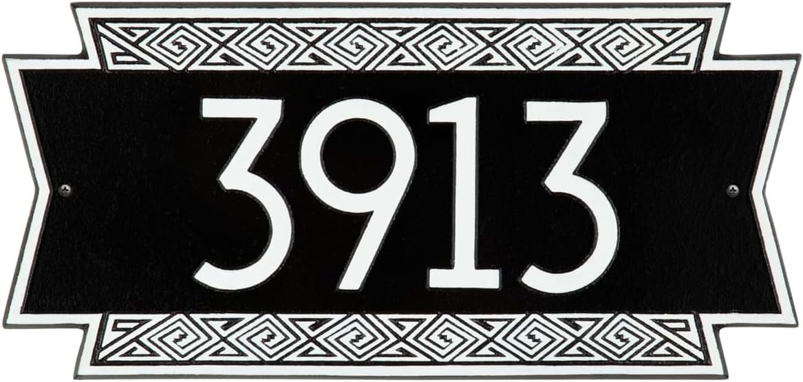 Whitehall™ Personalized Cast Metal House Numbers Plaque Vintage Rust ...