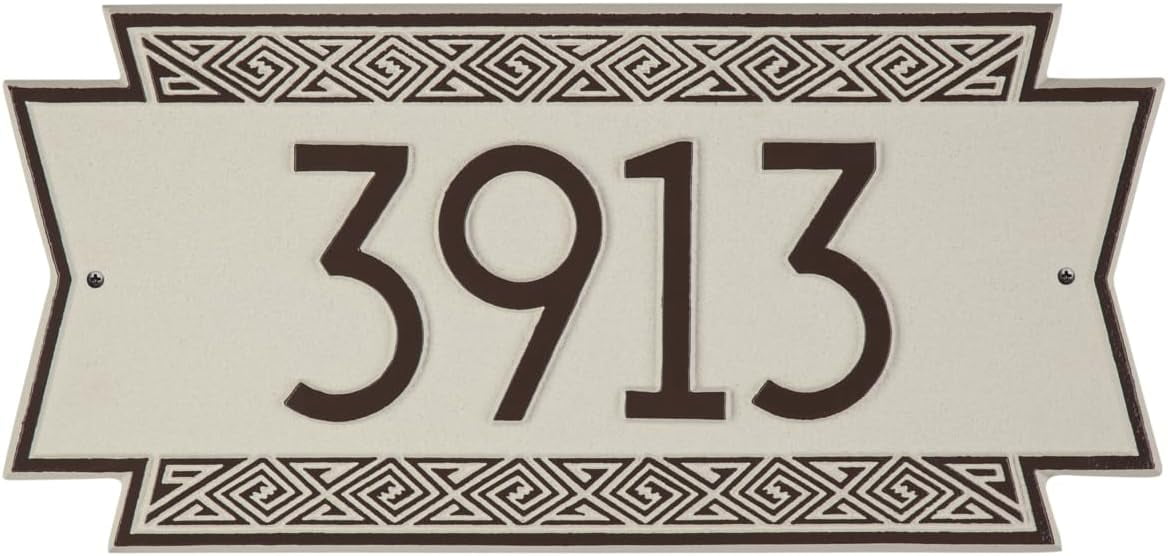 Whitehall™ Personalized Cast Metal House Numbers Plaque Vintage Rust ...