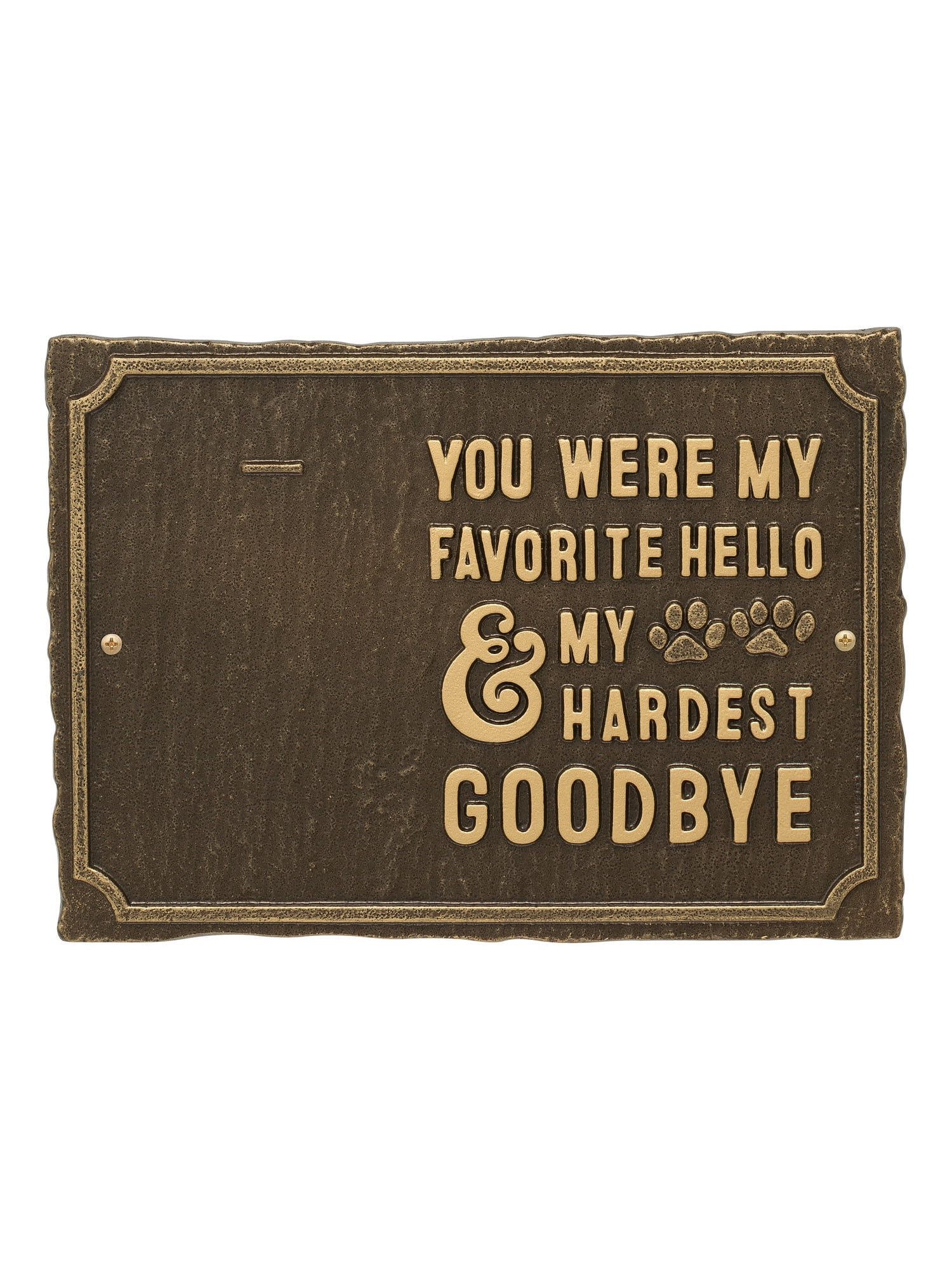 Whitehall Pet Memorial Photo Plaque - Cast Aluminum You Were My ...