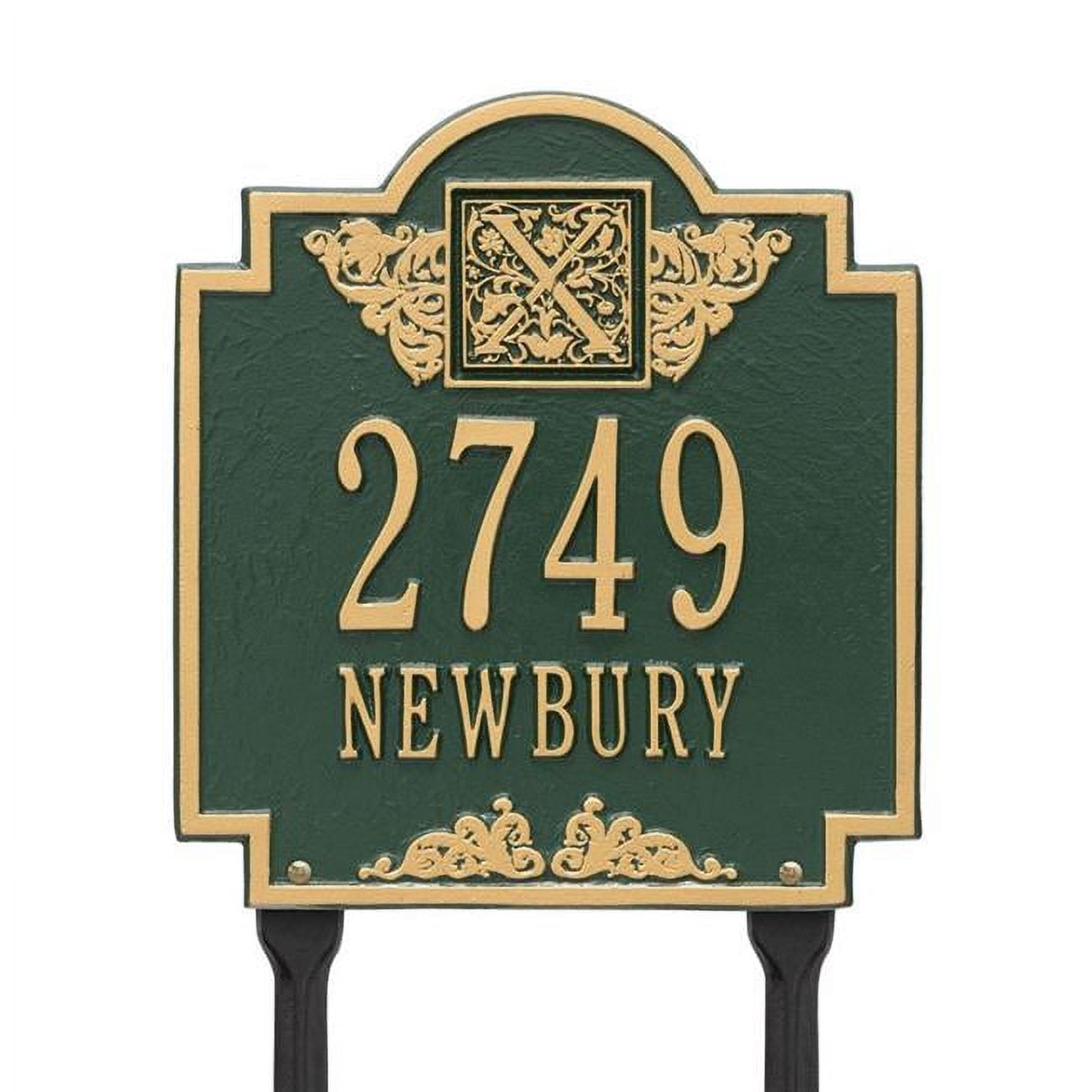 Whitehall Products 5106GG Standard Lawn Two Line Monogram Address ...