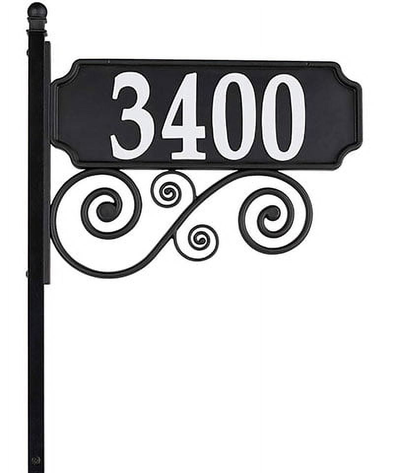 Whitehall Scroll Reflective Address Sign and Post - Walmart.com