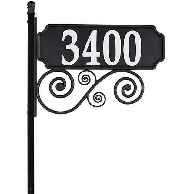 Whitehall Scroll Reflective Address Sign and Post - Walmart Business ...