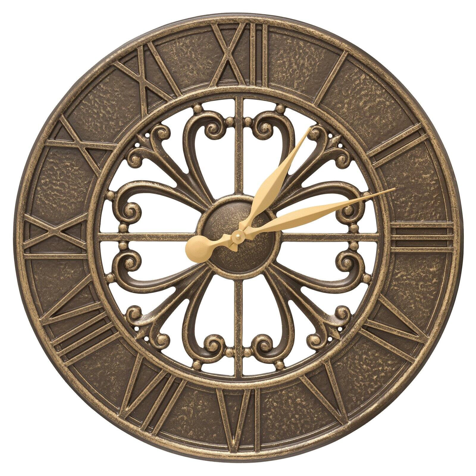Whitehall Villanova Wall Clock, French Bronze, 21" dia. - Walmart.com