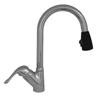 Belanger EVO78CBSS Single Handle Pull-Down Kitchen Faucet, Black ...