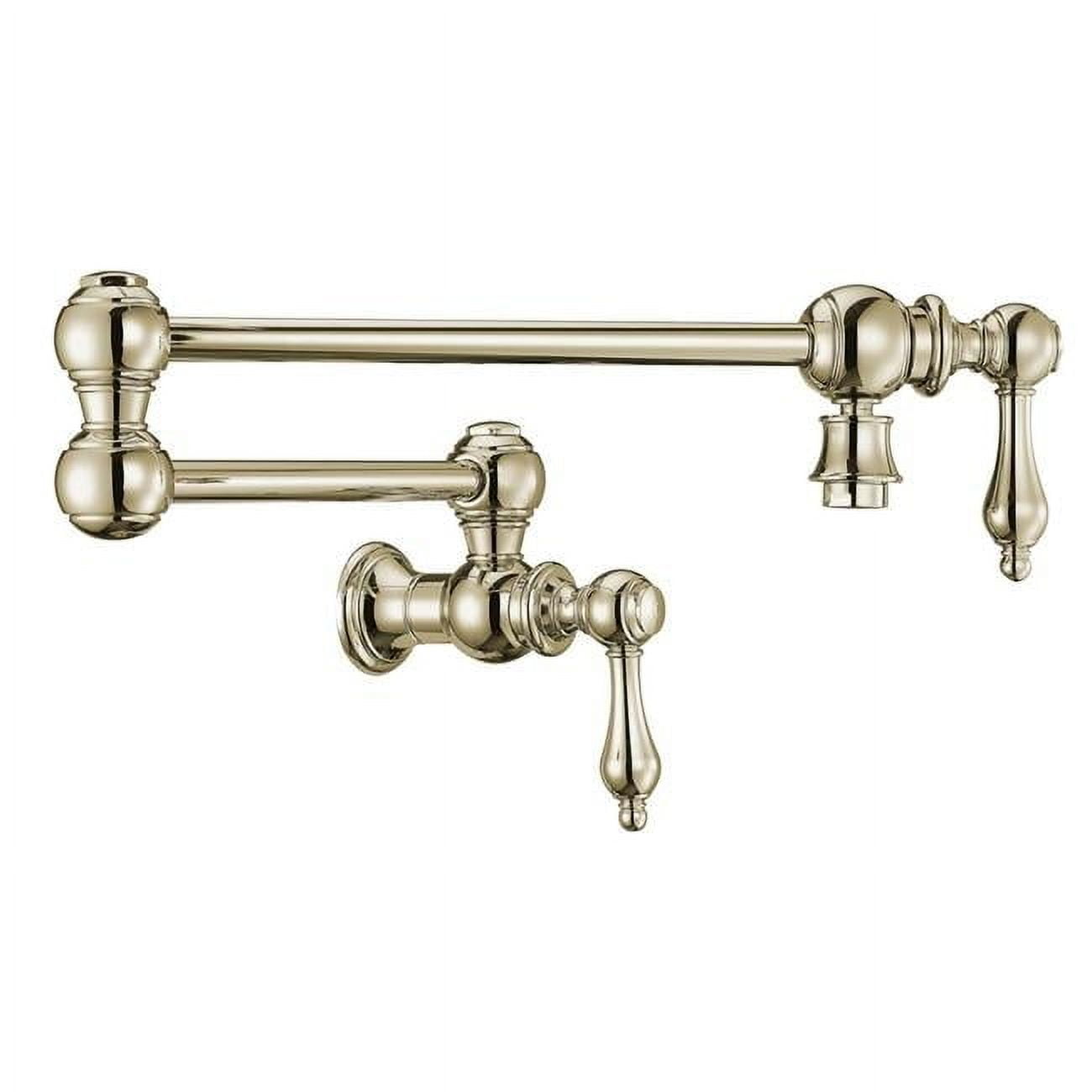 Whitehaus Collection WHKPFLV3-9550-NT-PN Vintage III Wall Mount Pot ...