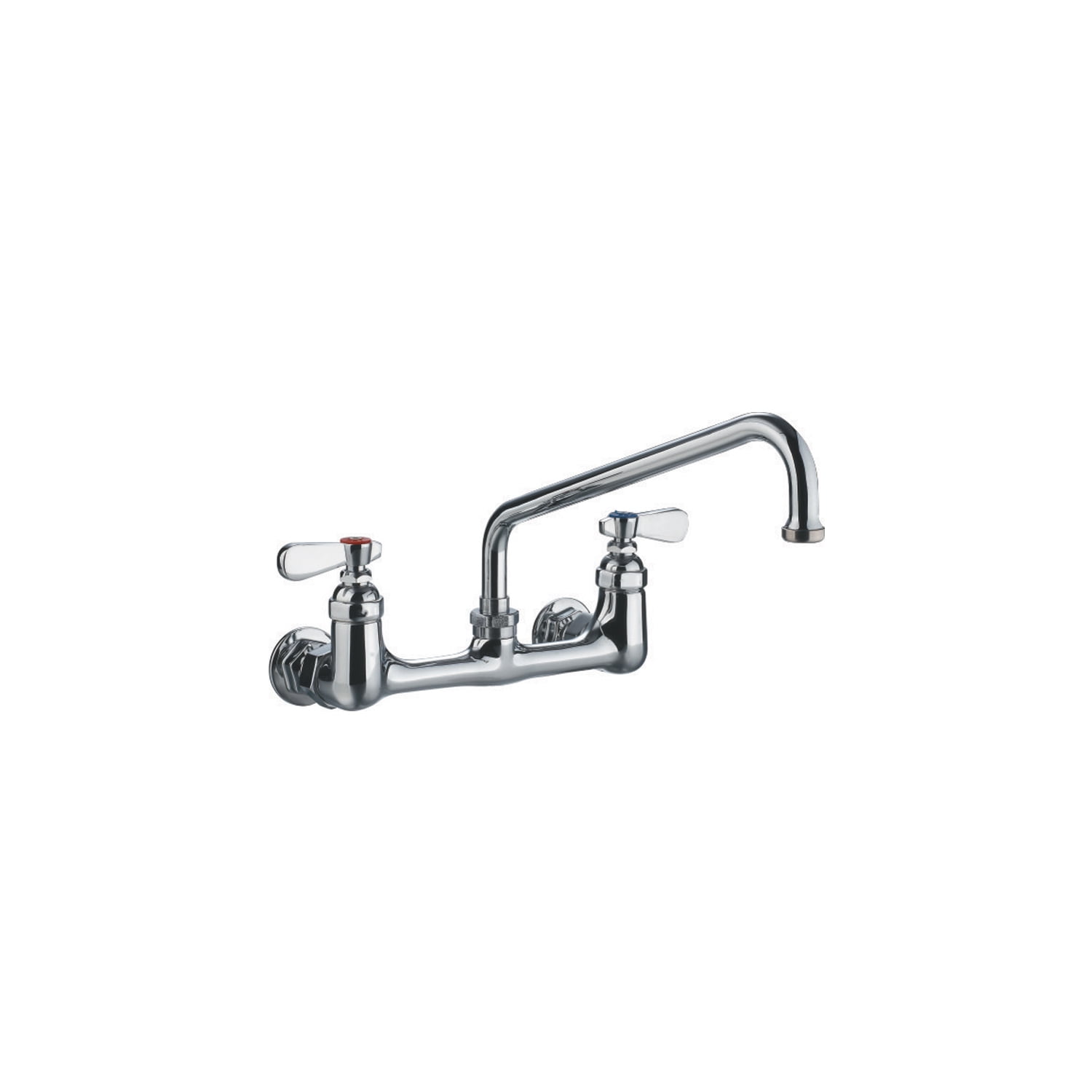 8 in. Widespread 2-Handle Wall Mount Utility Faucet in Polished Chrome ...