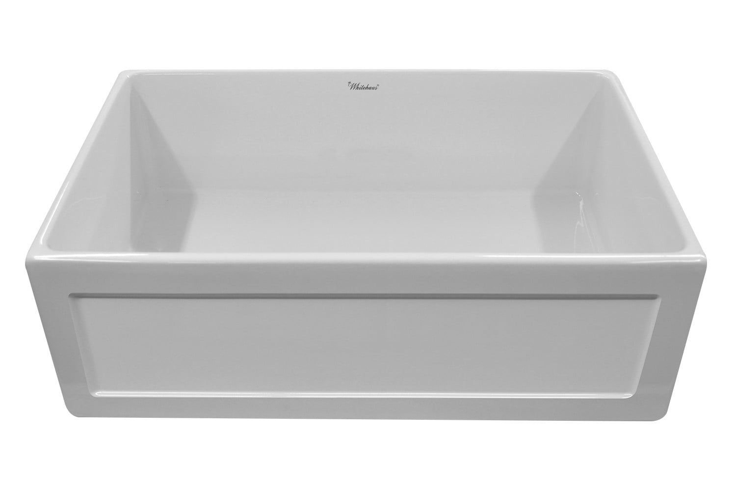 Fireclay 33" Large Reversible Sink with Concave Front Apron on One Side ...