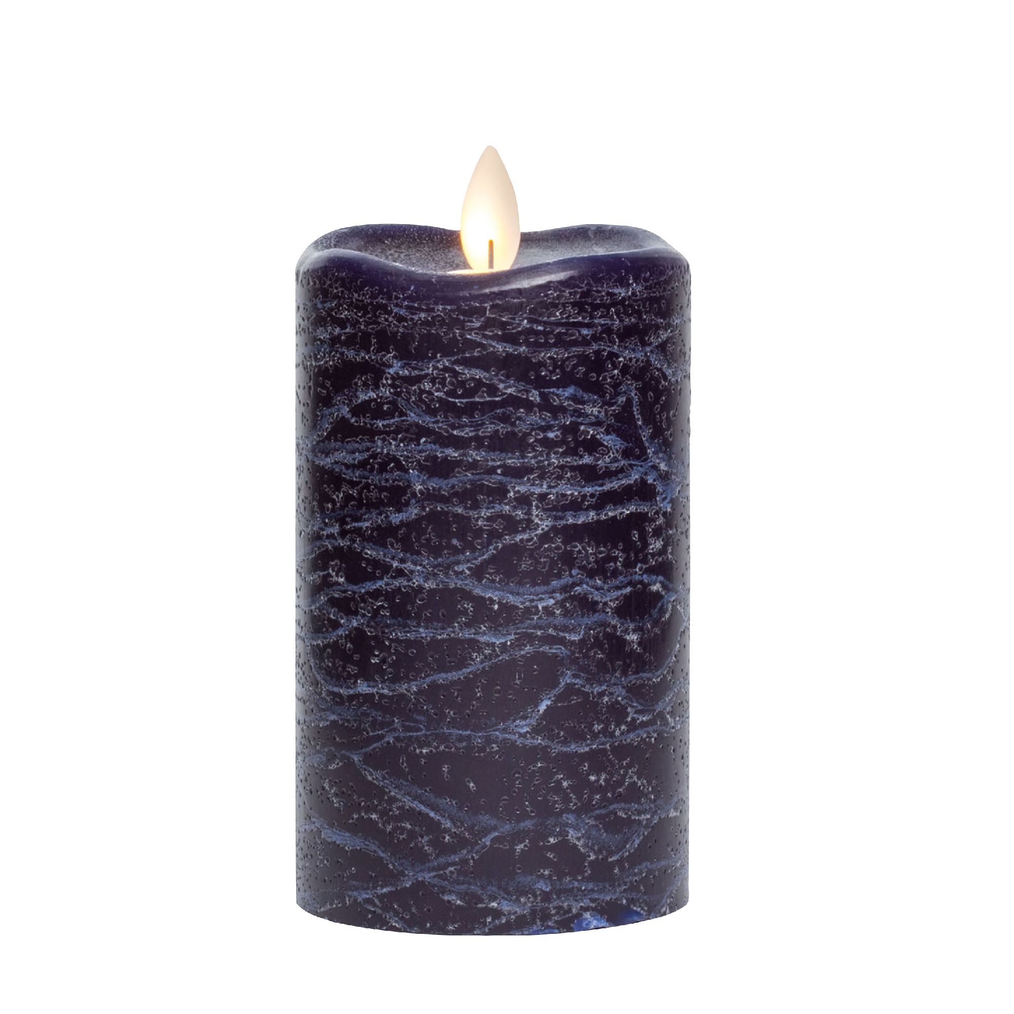Whitehurst Battery Operated Flameless LED Pillar Candle - 5" - Navy ...