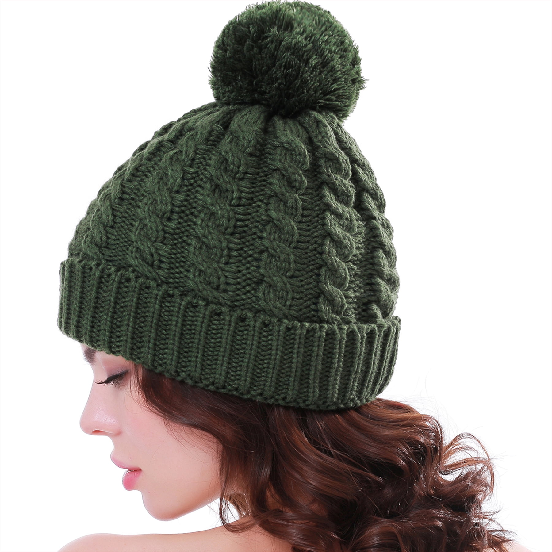 Whiteleopard Women's Winter Beanie, Adult Headwear, Thick Slouchy Cable ...