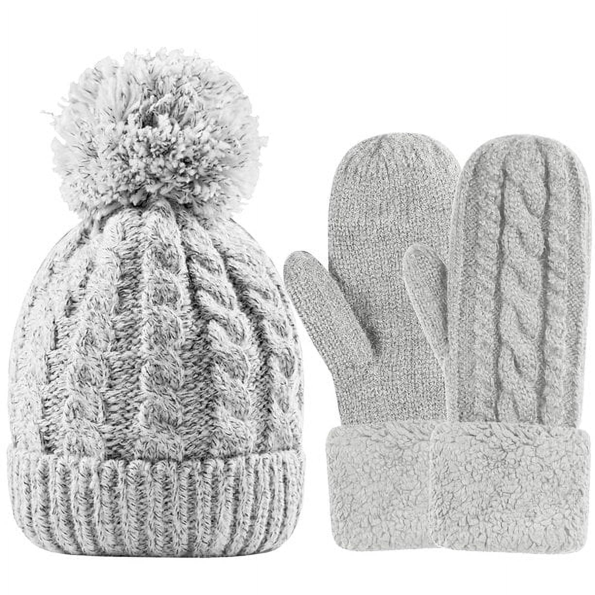 Whiteleopard Women's Winter Gloves Warm Lining Mittens- Cozy Wool Knit ...