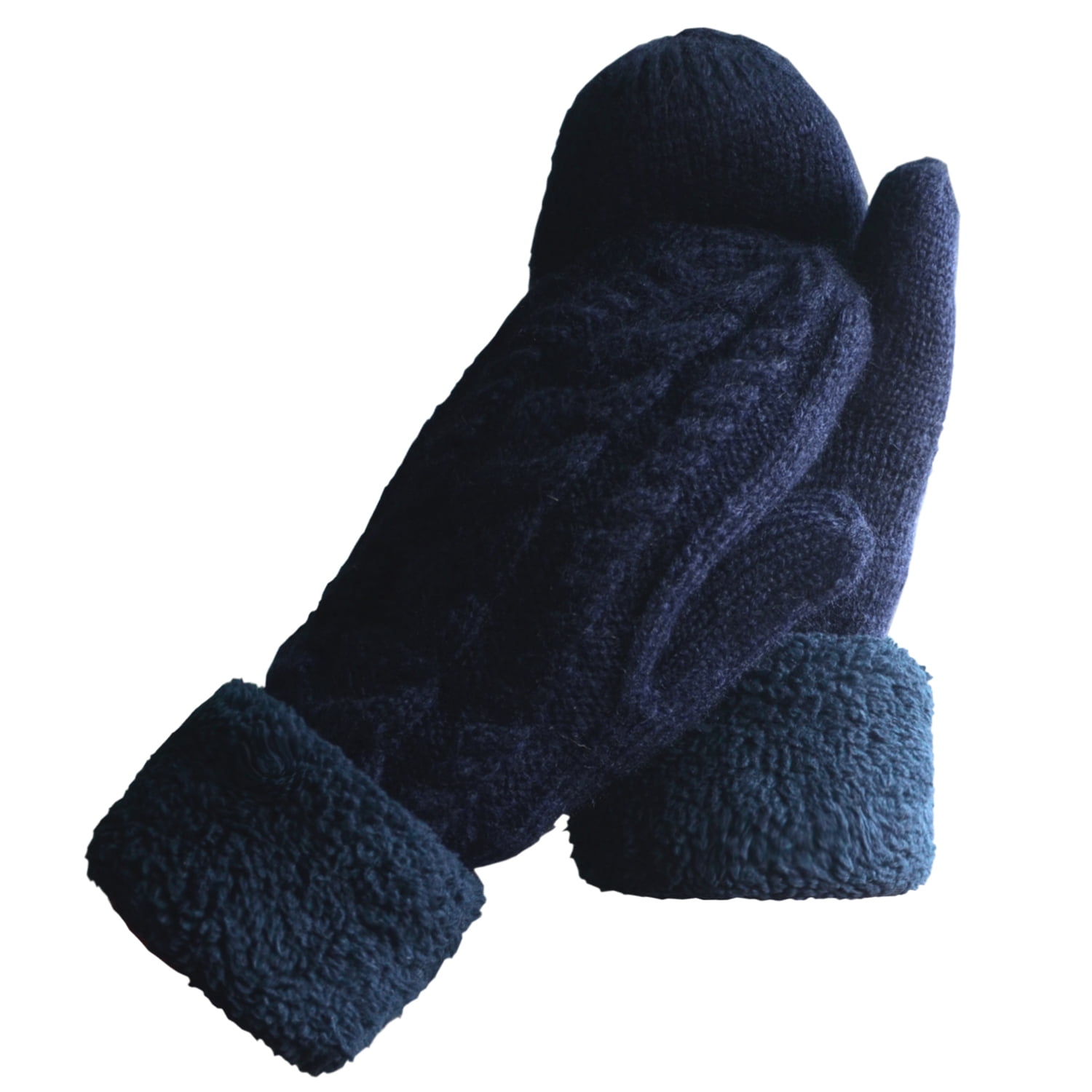 Whiteleopard Women's Winter Gloves Warm Lining Mittens- Cozy Wool Knit ...