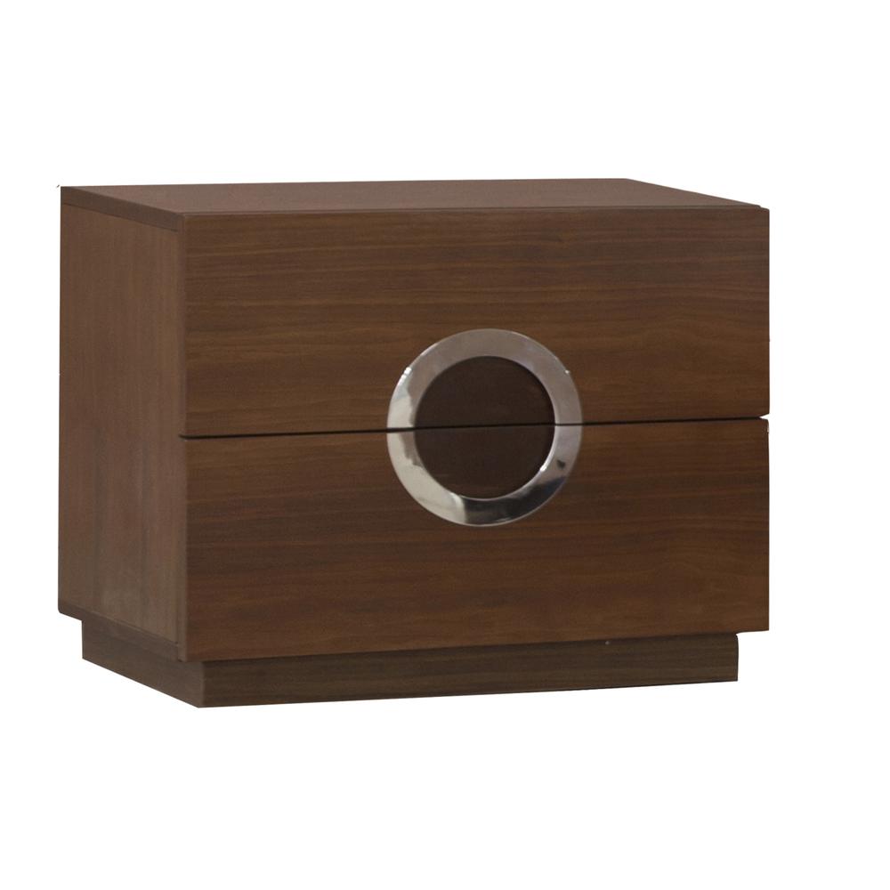 Whiteline Modern Living Eddy Night Stand Small-Finish:Walnut - Walmart.com