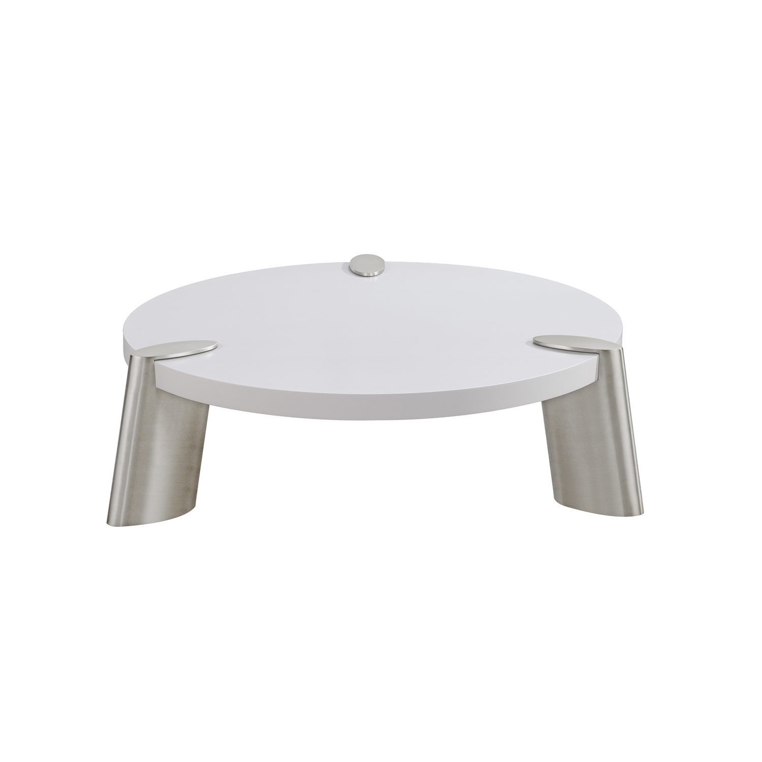 Whiteline Modern Living Mimeo round Coffee Table, Matt White top ...