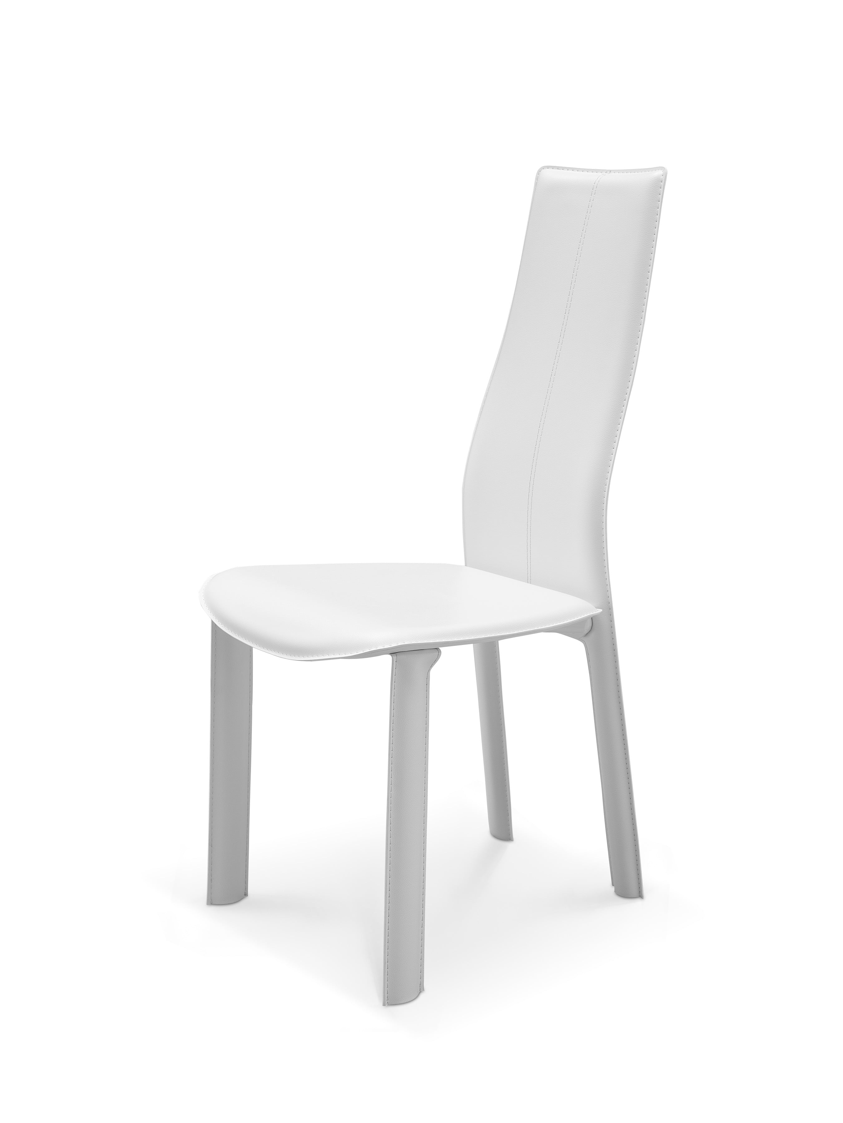 Whiteline Modern Living White Allison Contemporary Dining Chair, 4 ...
