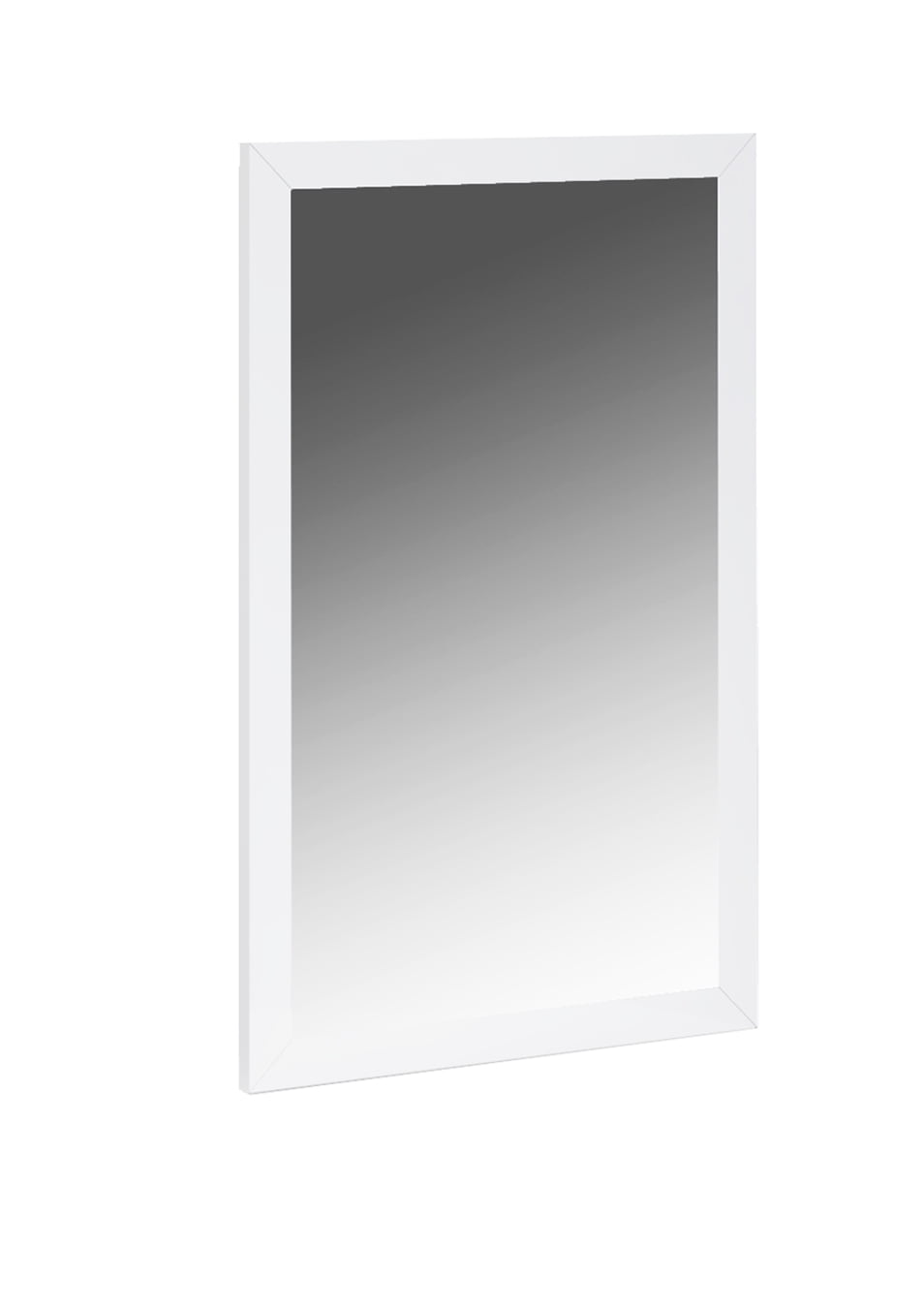 Whiteline Modern Living White Eddy Contemporary Oak Rectangle Mirror ...