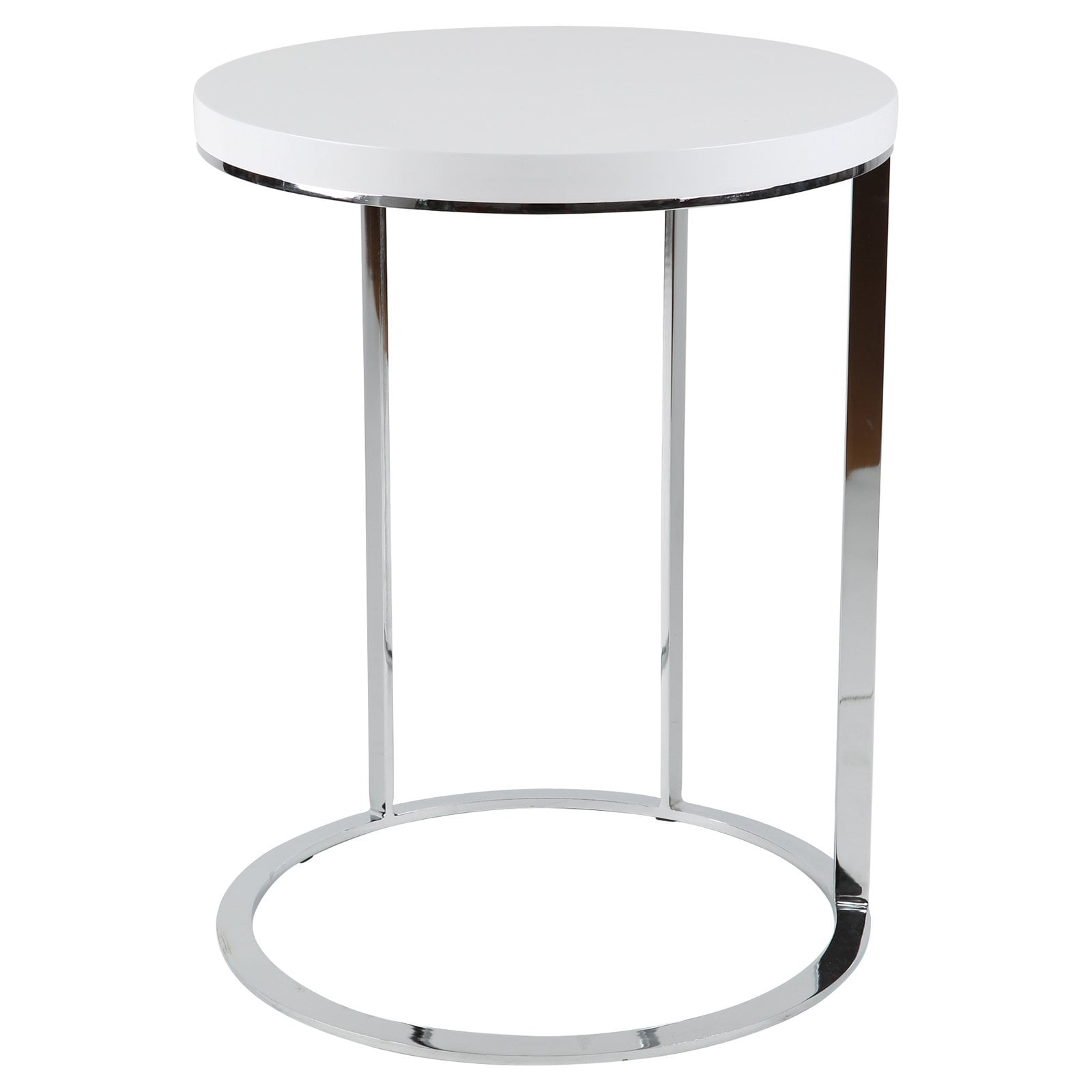 Whiteline Modern Living White Julia Contemporary Side Table - Walmart.com