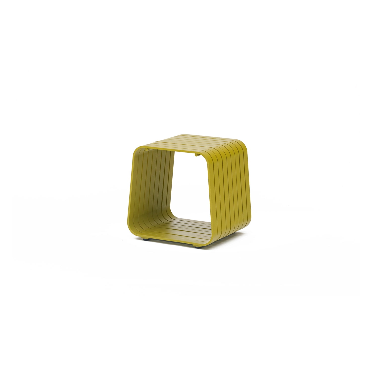Whiteline Modern Living Ocean Indoor/Outdoor Side Table, Green Aluminum Frame, Powder-Coated ...