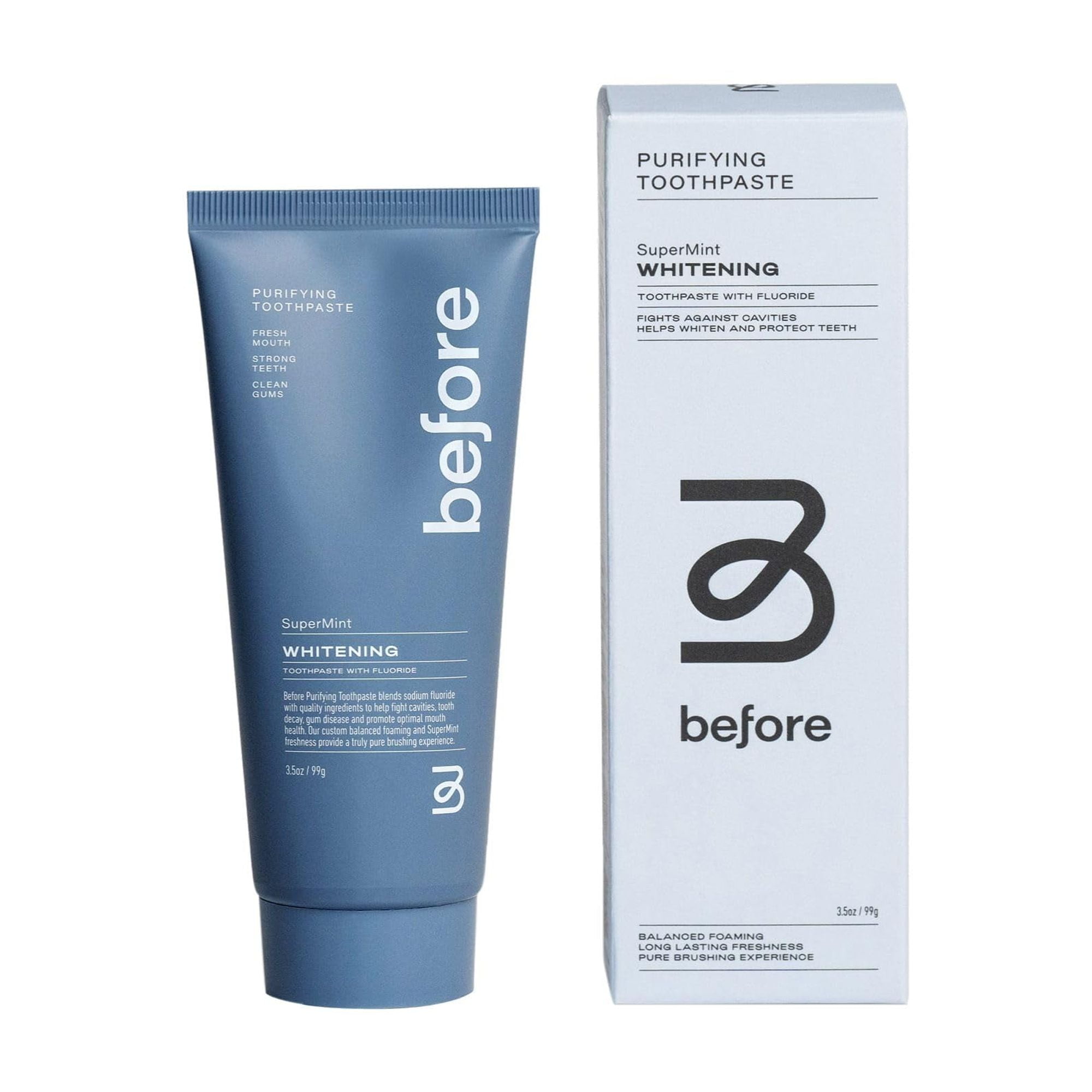 Before Whitening Anti-Cavity Toothpaste, RRF12 Vegan, Reduces Plaque ...