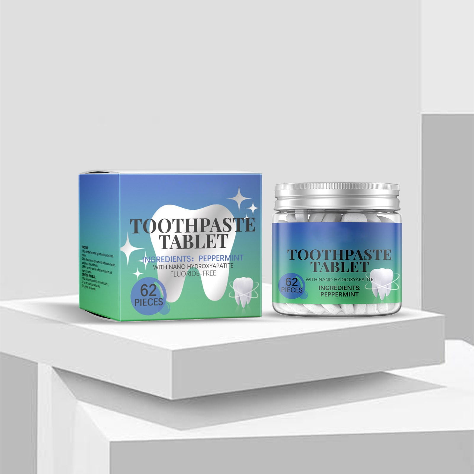 Whitening Cleansing Toothpaste Tablets, 6 Fresh Flavors, Teeth Stain ...