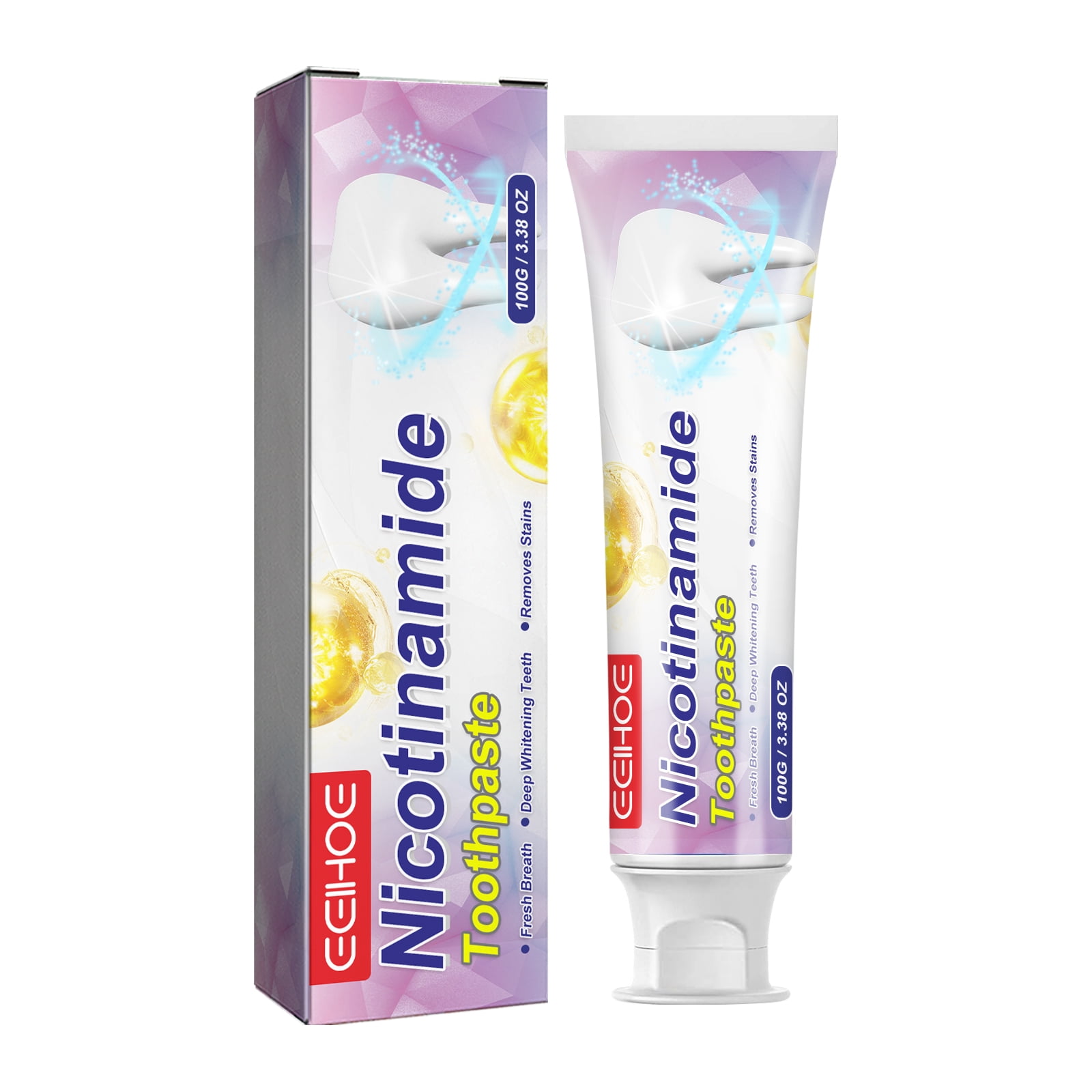 Whitening & Fresh Breath Toothpaste with Niacinamide – Cleans Teeth ...