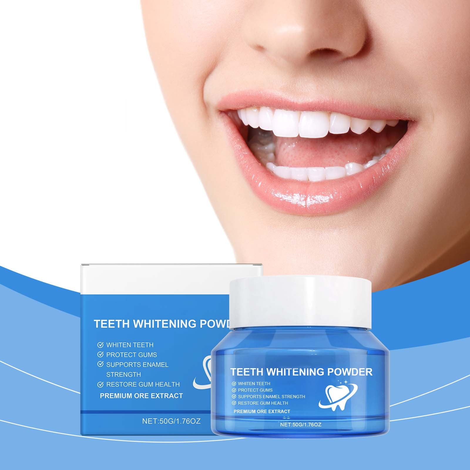 Whitening Powder, Booster Powder Teeth Whitener, 50g Youbuy Teeth ...