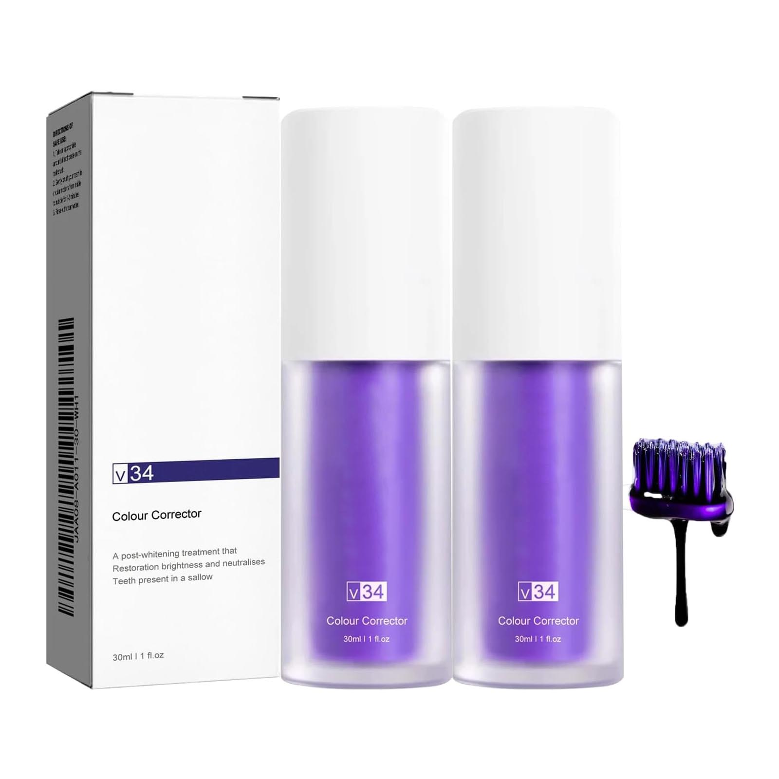 Whitening Power Boost Toothpaste, Purple Toothpaste for Teeth Whitening ...
