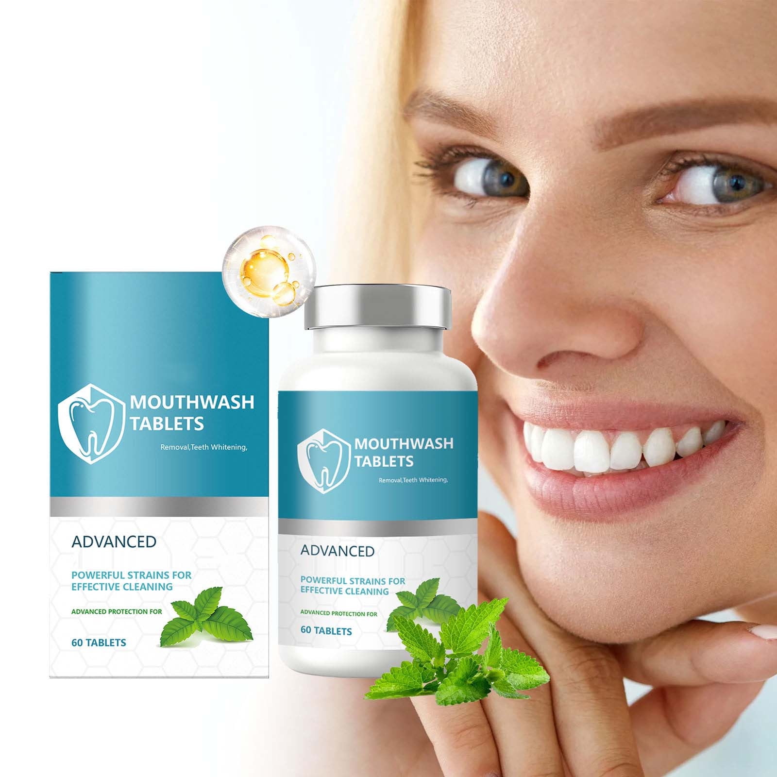 Whitening Teeth Cleaning Powder, Fresh Breath Protection, Safe Natural ...