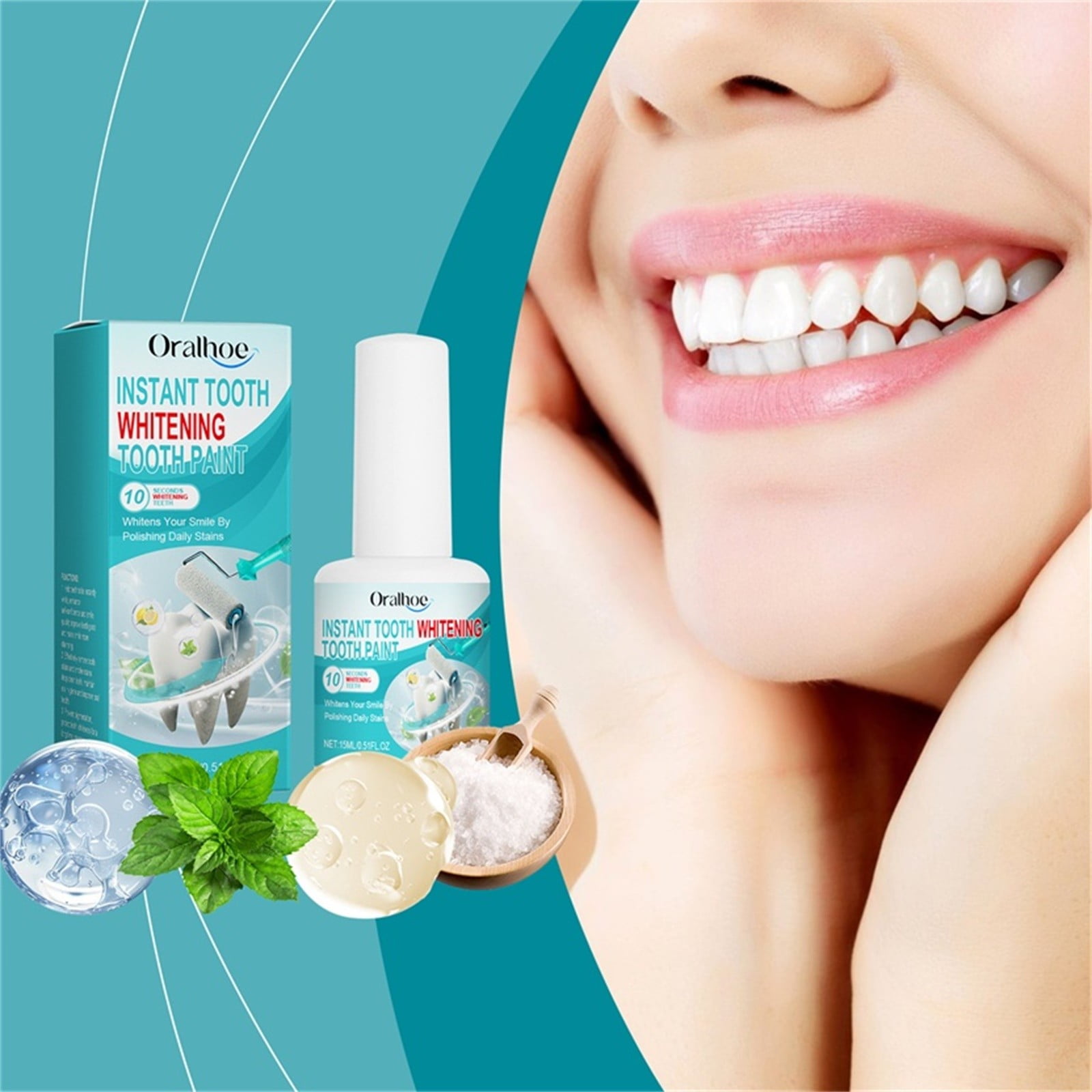 Whitening Tooth Paint, Instant Teeth Whitening Polish & Stain Removal ...