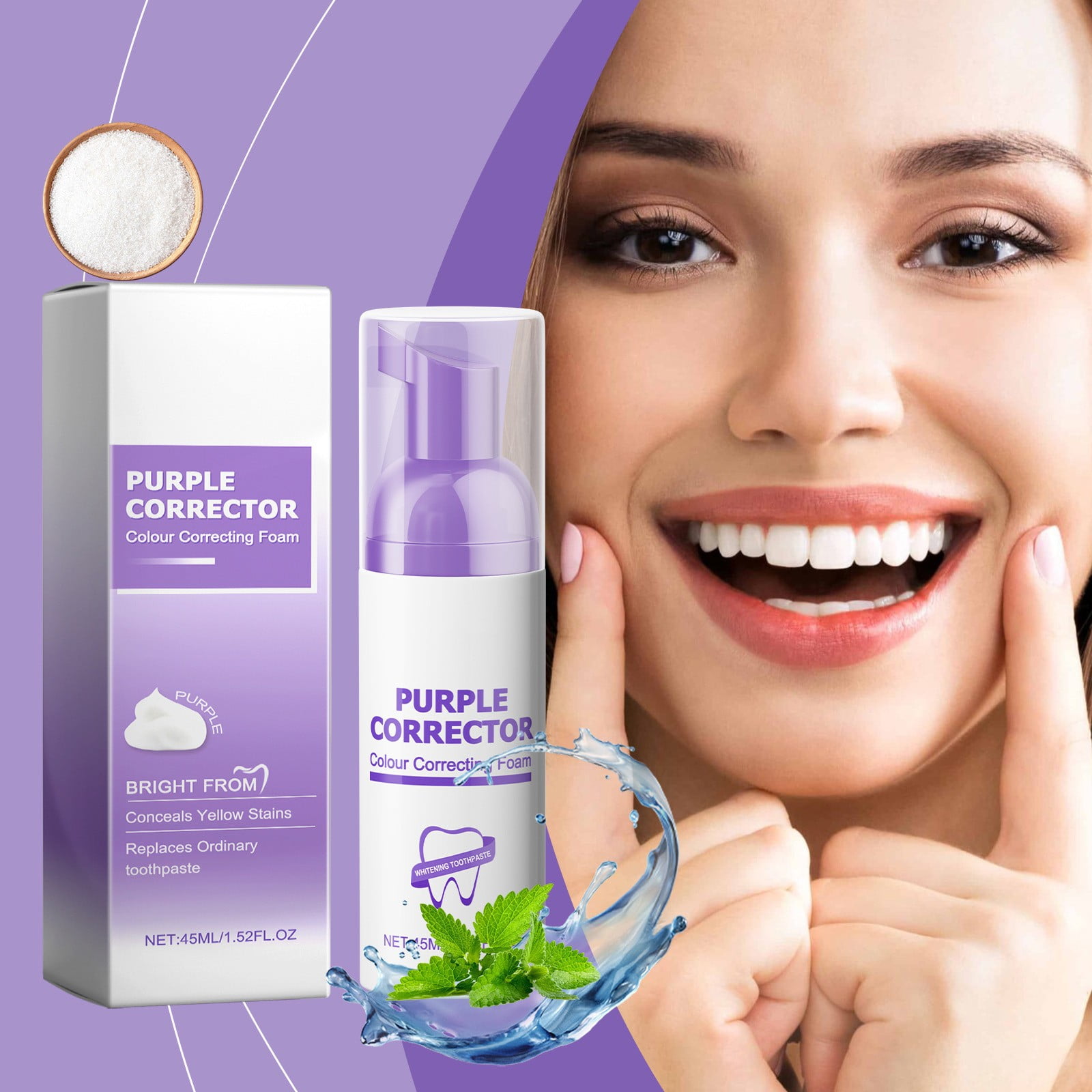 Whitening Toothpaste Fresh Breath Purple Teeth Whitening Toothpaste ...