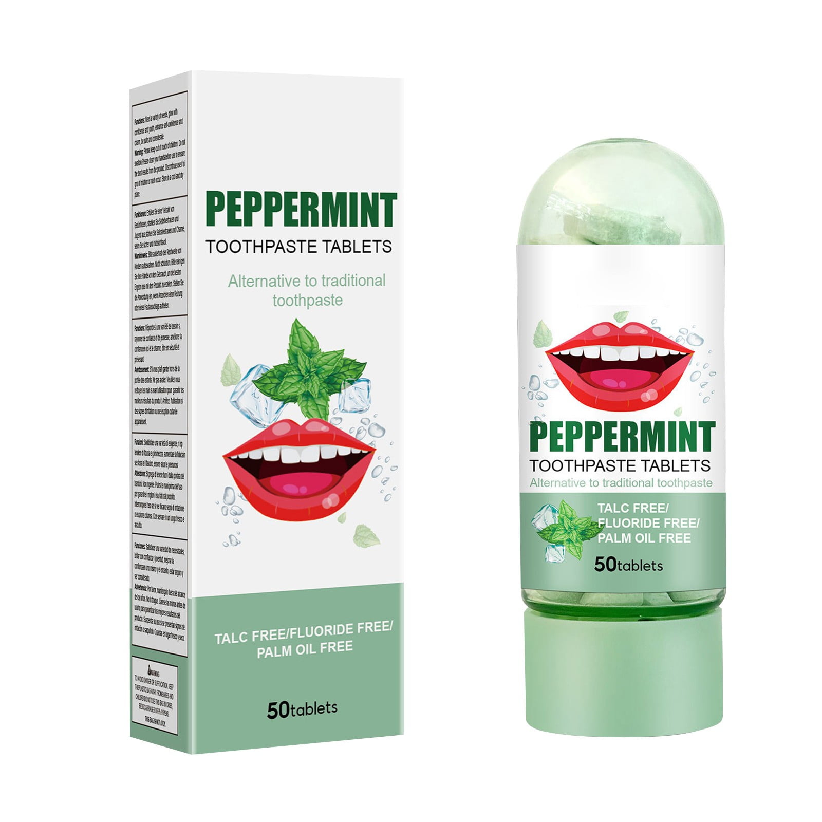 Whitening Toothpaste Mint Flavoured Toothpaste Tablets Eco & Travel ...