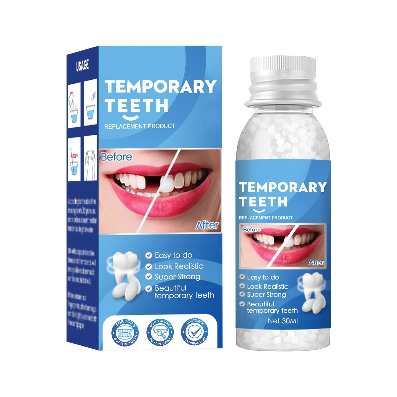 Whitening Toothpaste for Sensitive Teeth,Temporary Tooth Kit Teeth And ...