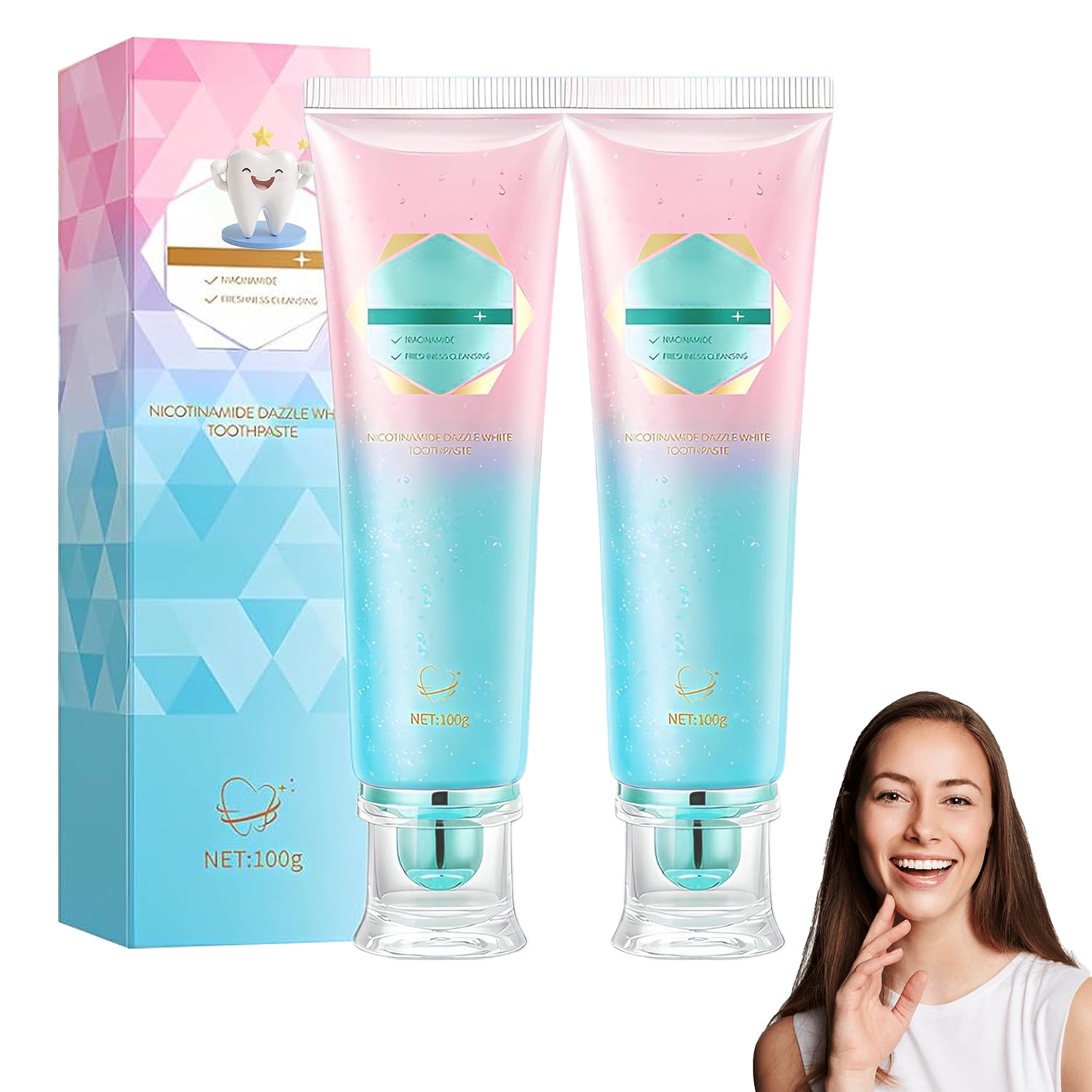 Whitening toothpaste, niacinamide toothpaste effectively whitens teeth ...