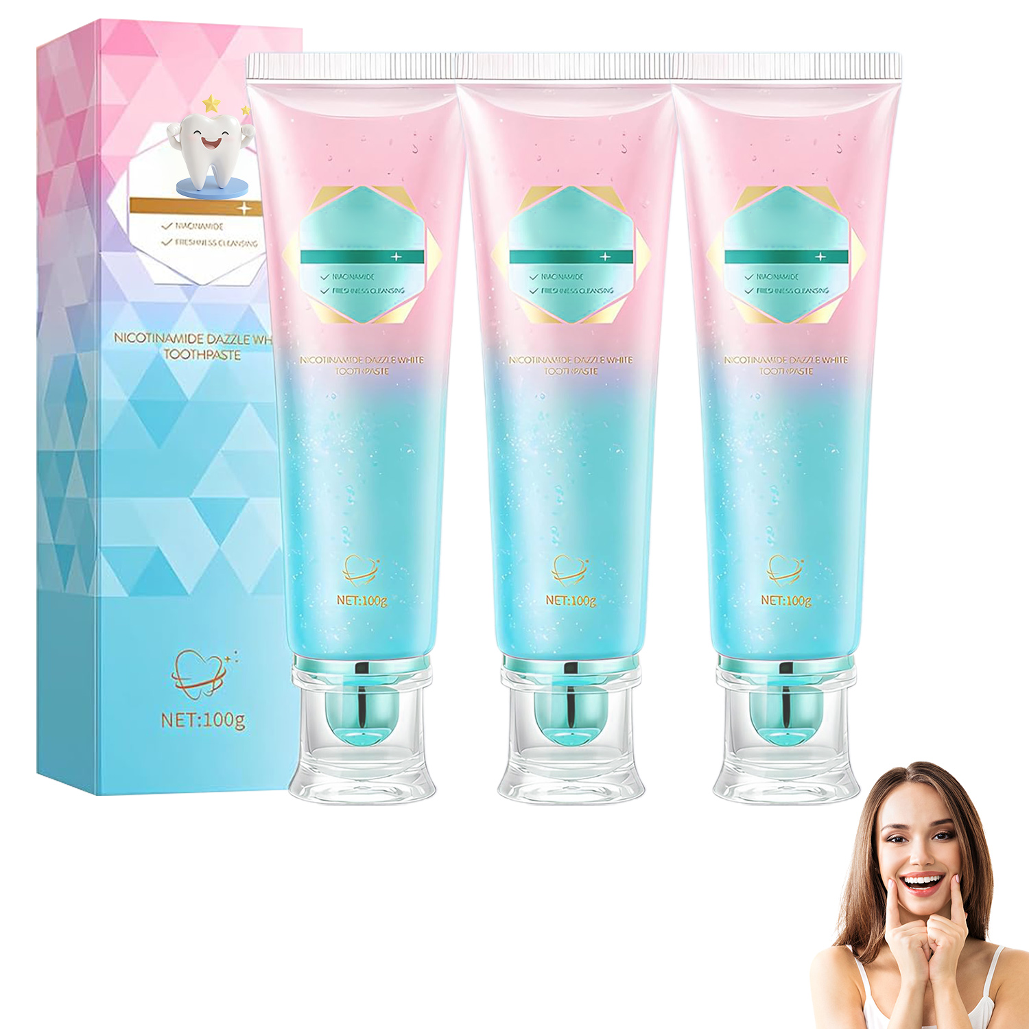 Whitening toothpaste, niacinamide toothpaste effectively whitens teeth ...