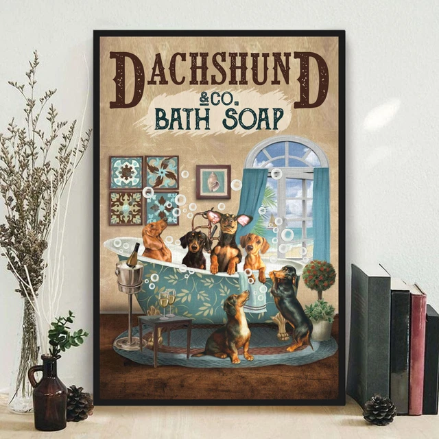 Whitepeak Art Dachshund Co. Bath Soap - Wash Your Wiener Bathroom ...