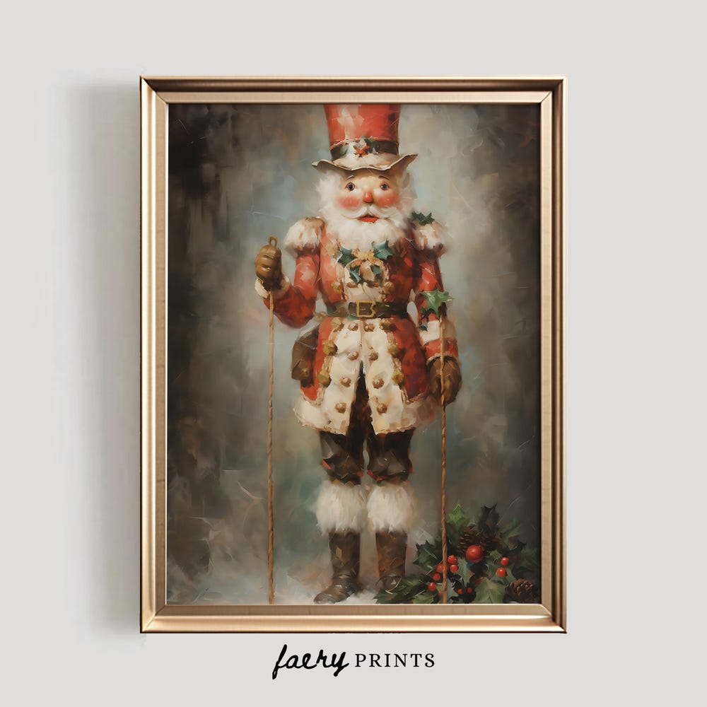 Whitepeak Art Holiday Guard Xmas Print | Winter Wall Art | Vintage ...