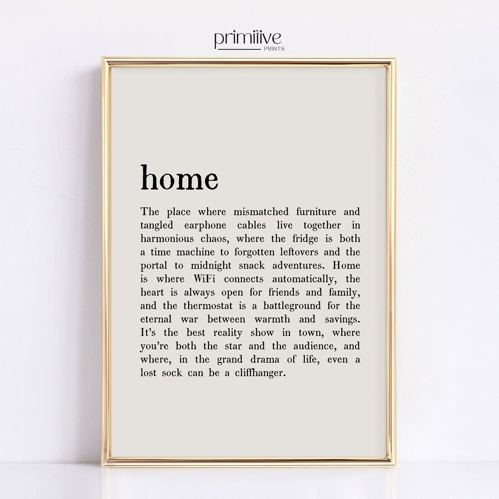 Whitepeak Art Home Definition Print | Home Wall Art | Home Definition ...