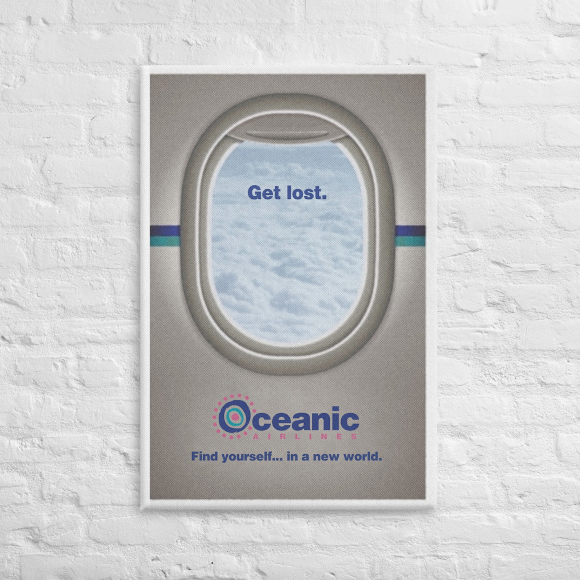 Whitepeak Art Lost Poster - Oceanic Airlines Vintage Ad - Lost Tv Show ...