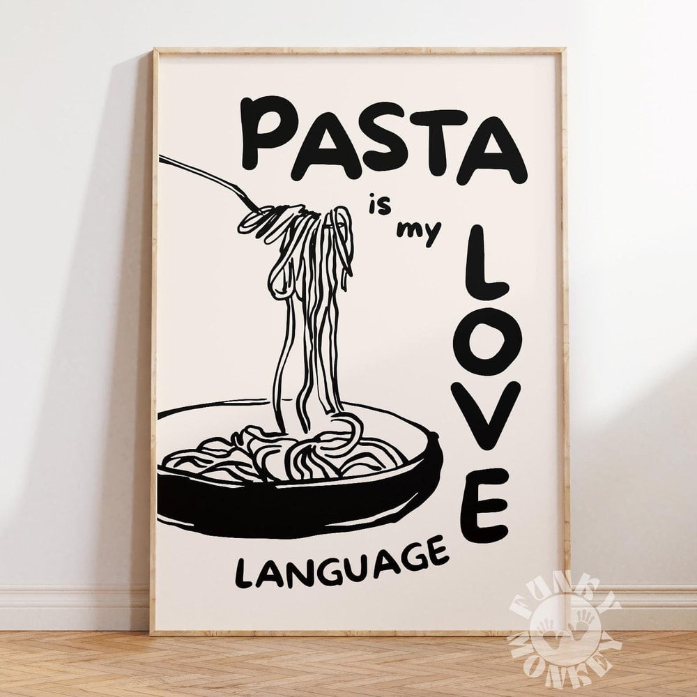 Whitepeak Art Pasta Print, Spaghetti Art Pasta Is My Love Language ...
