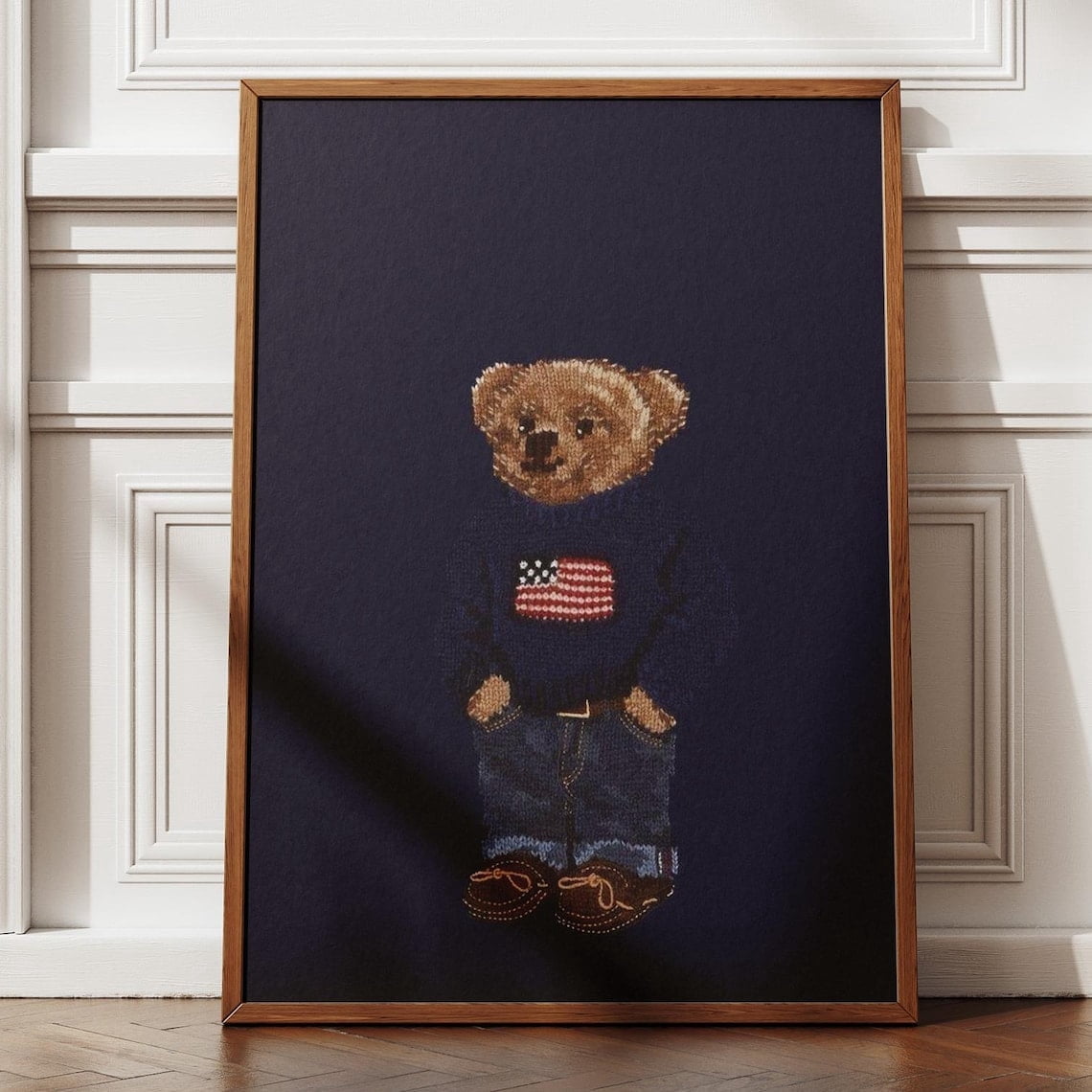 Whitepeak Art Polo Bear Wall Art Poster, Vintage Fashion Magazine ...